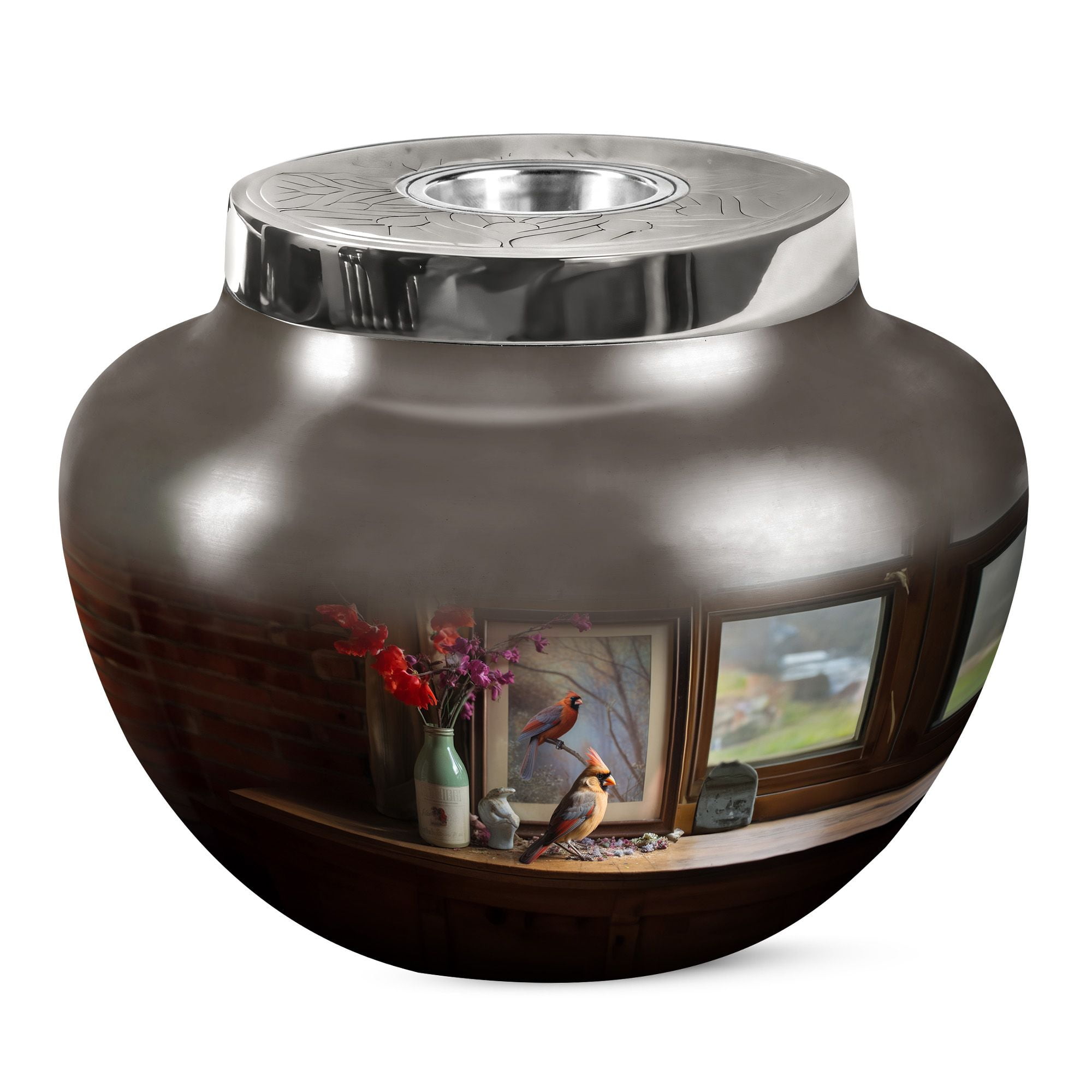 JAGSHASHI Cardinal Bird Ashes Urns Human Remains - Funeral Urn For Mom ...