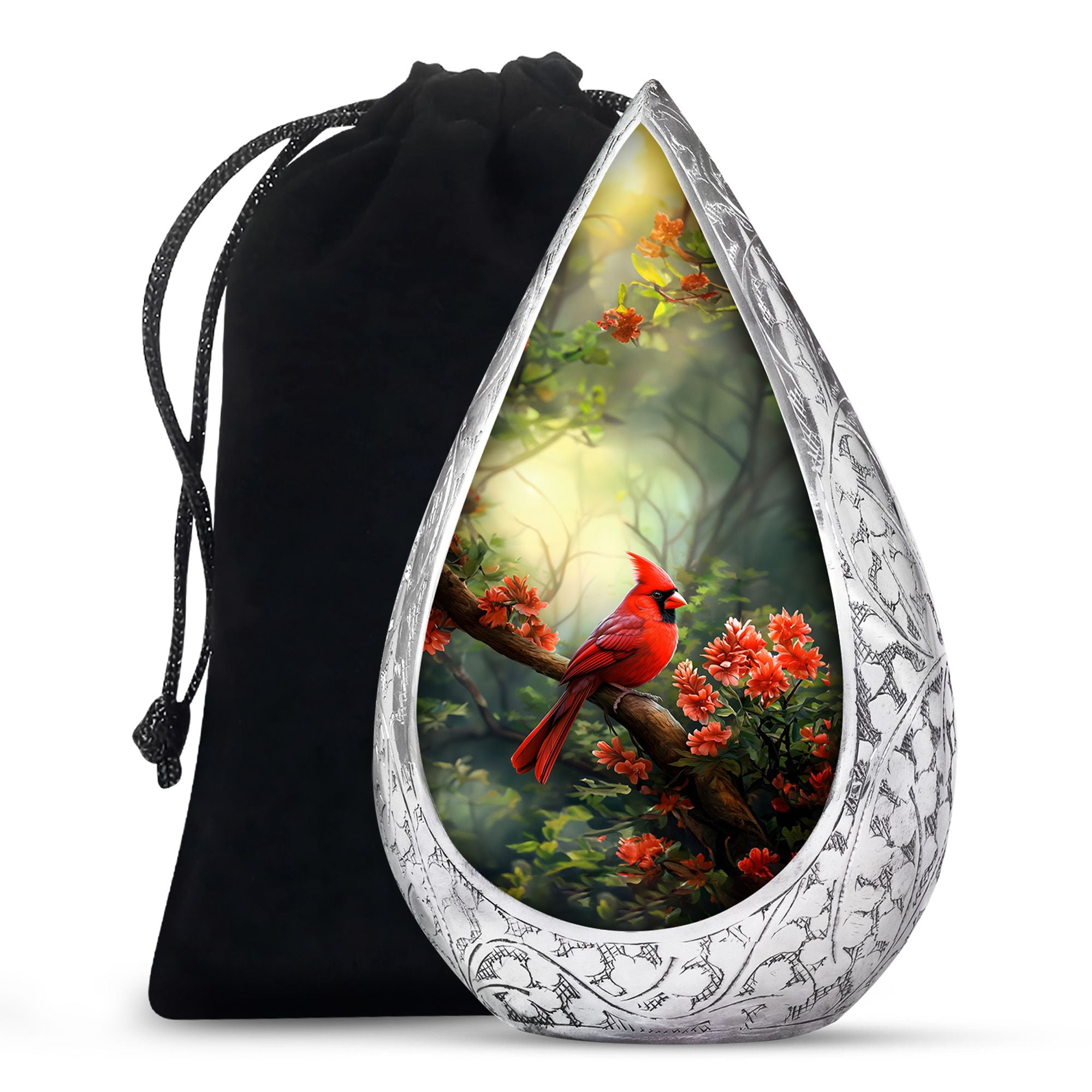 JAGSHASHI Cardinal Bird - Cremation Urn - Adult Urn - Memorial Urns For ...