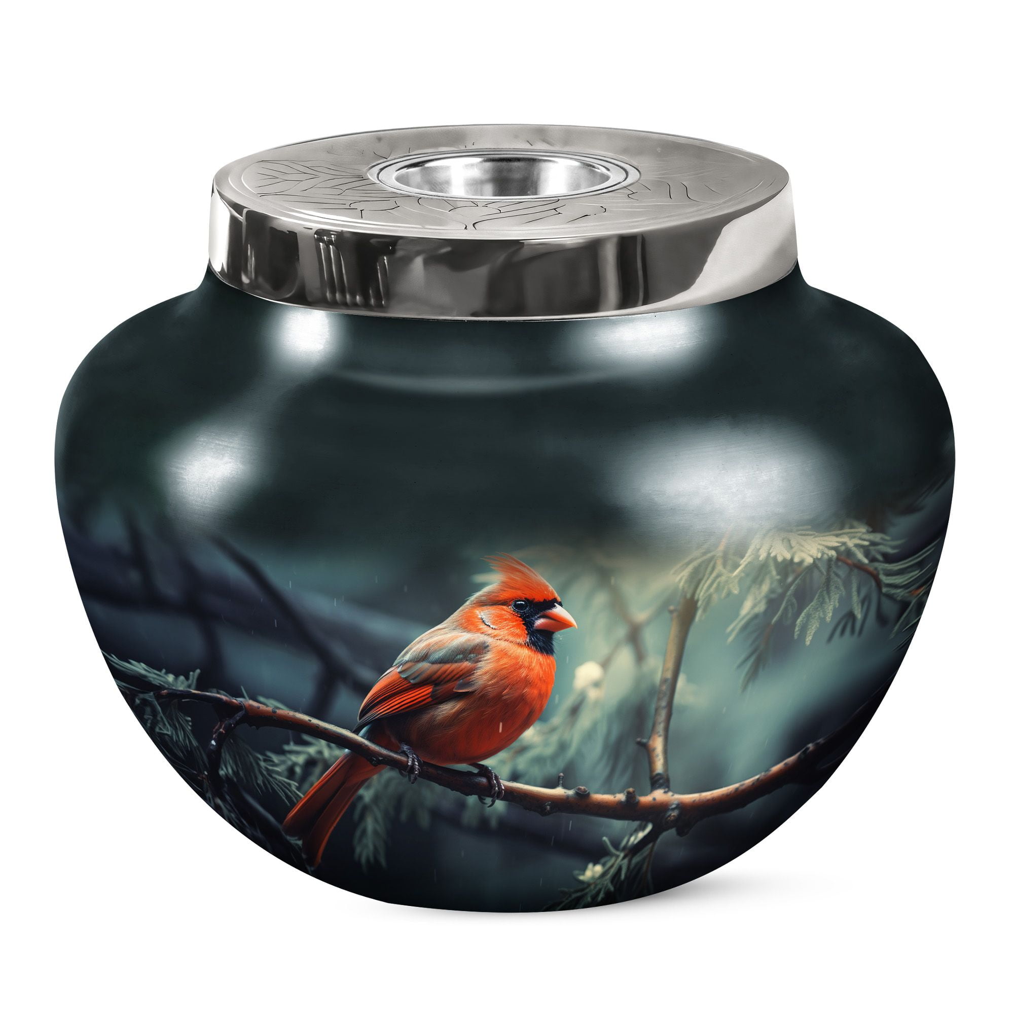 JAGSHASHI Cardinal Bird Funeral Ash Urns Large - Adult Urns For Male ...