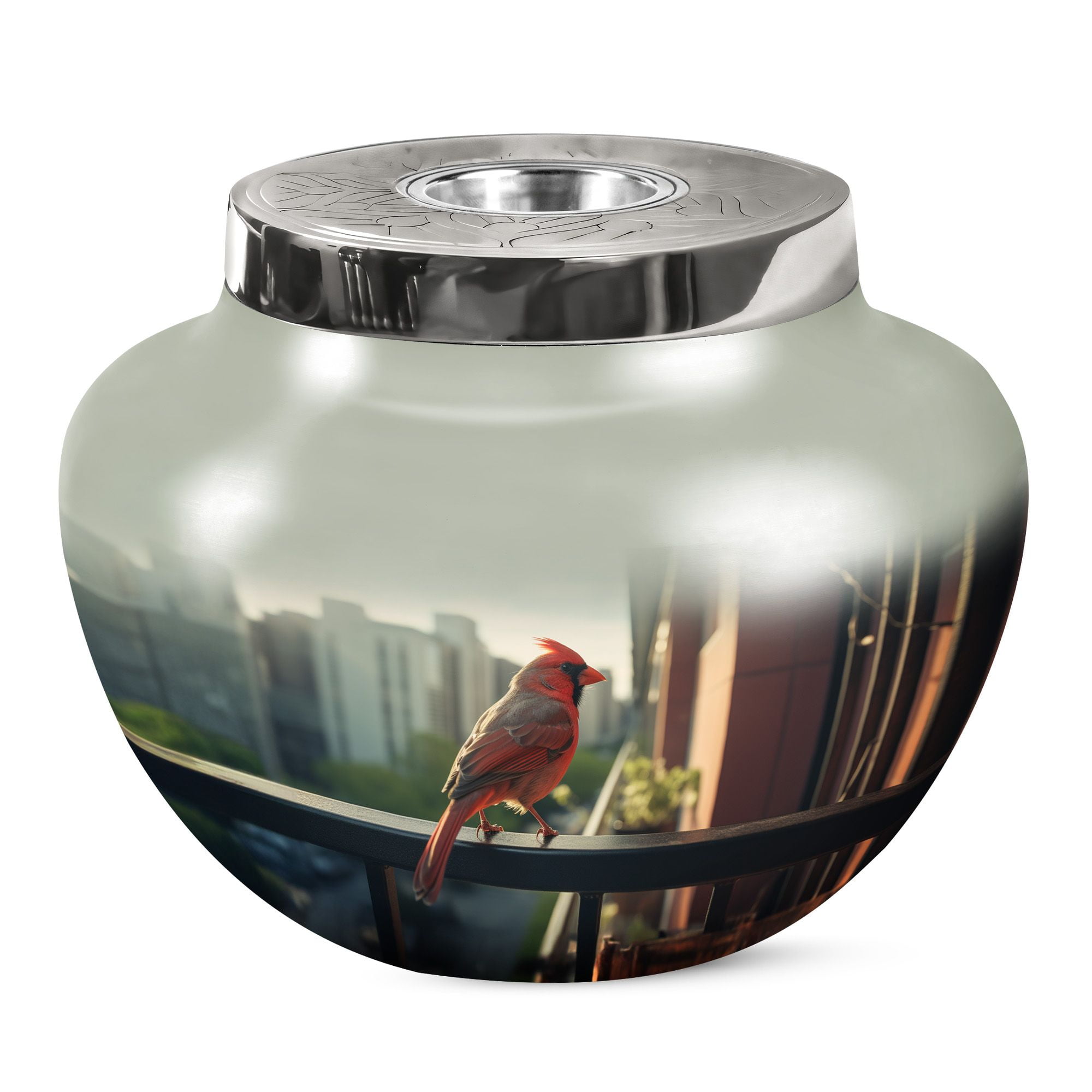 JAGSHASHI Cardinal Bird Memorial Urns For Mom & Dad - Urns For ...