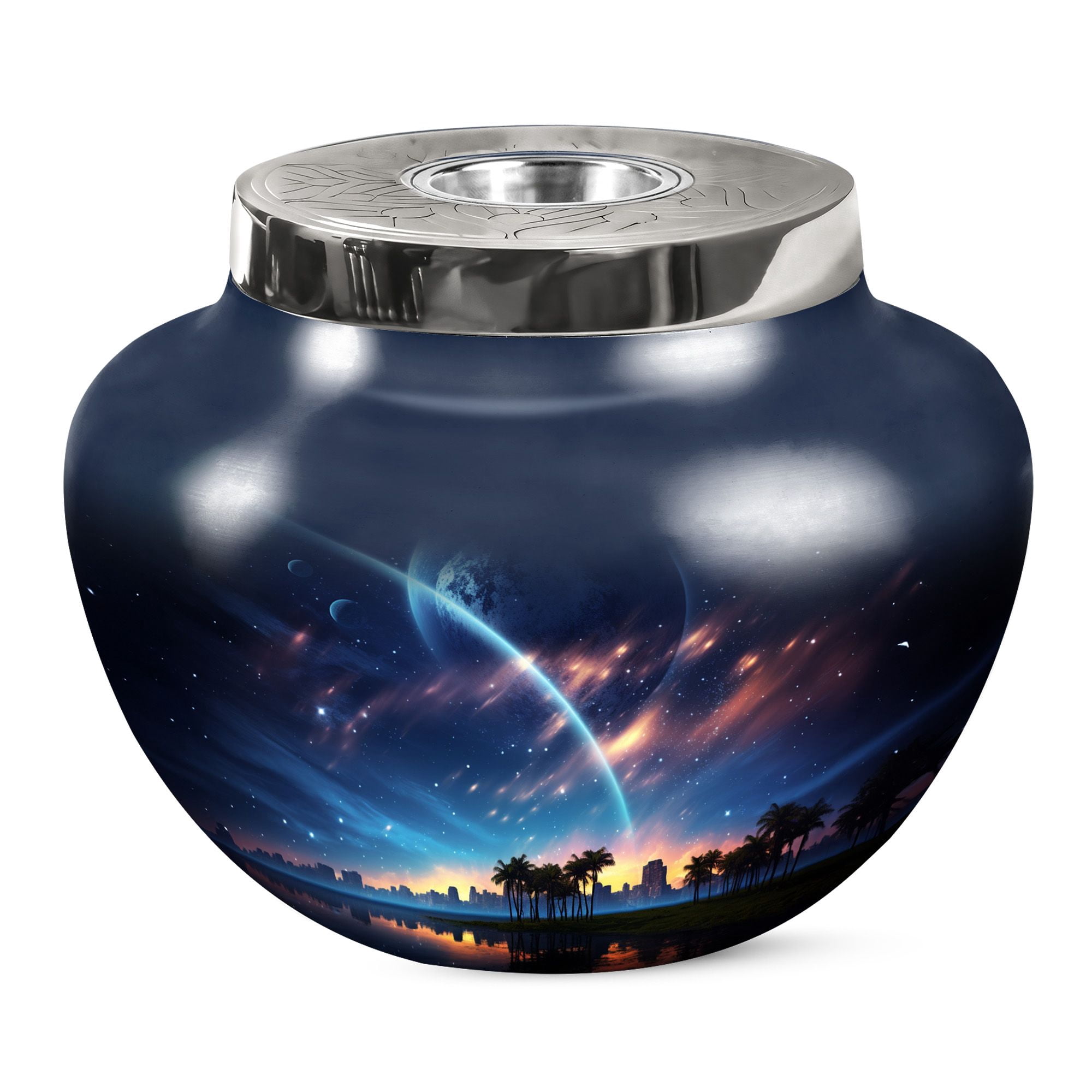 JAGSHASHI Celestial Glow Cremation Urn Human - Funeral Ashes Urn ...
