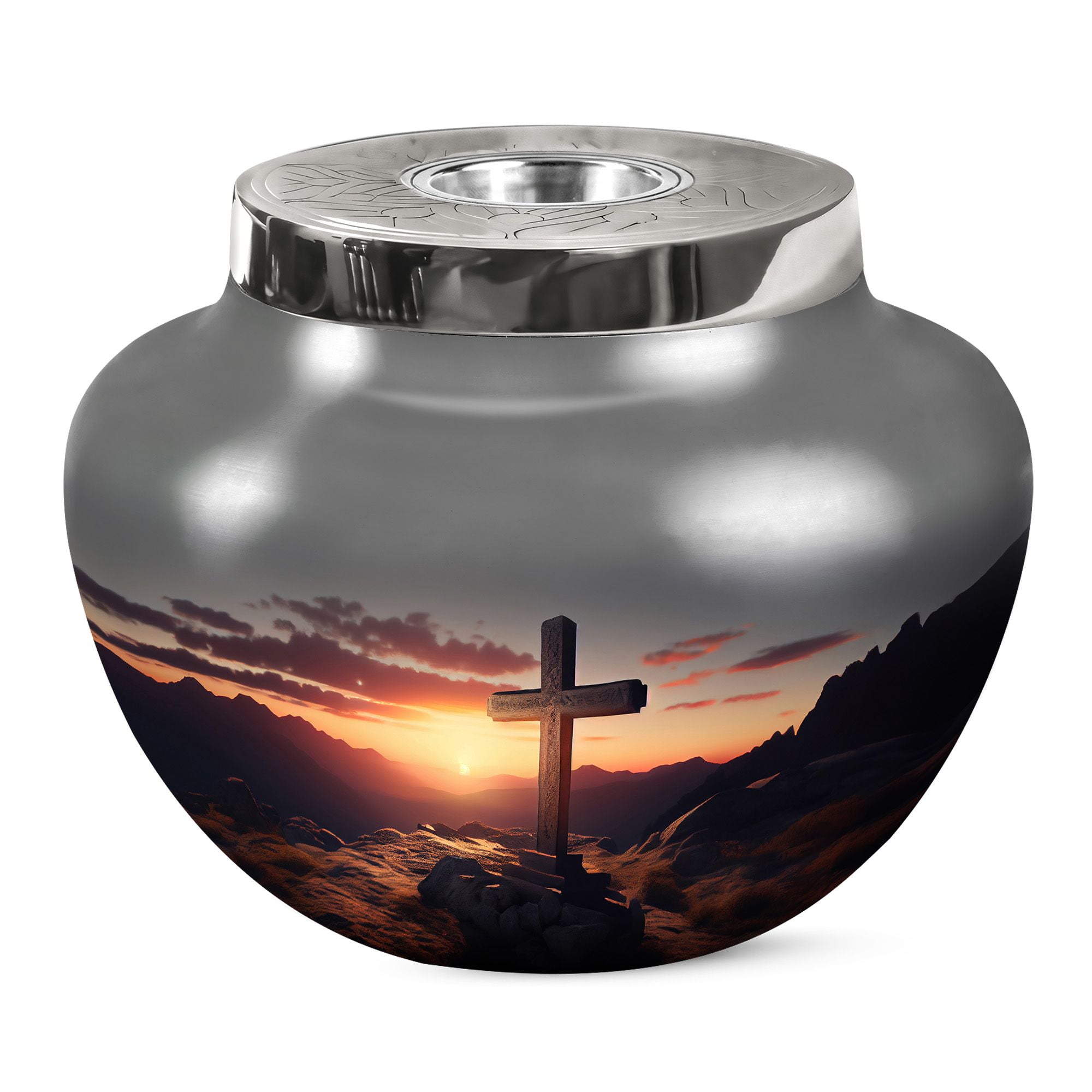 JAGSHASHI Christian Mountain Burial Urns For Human Ashes - Large Burial ...