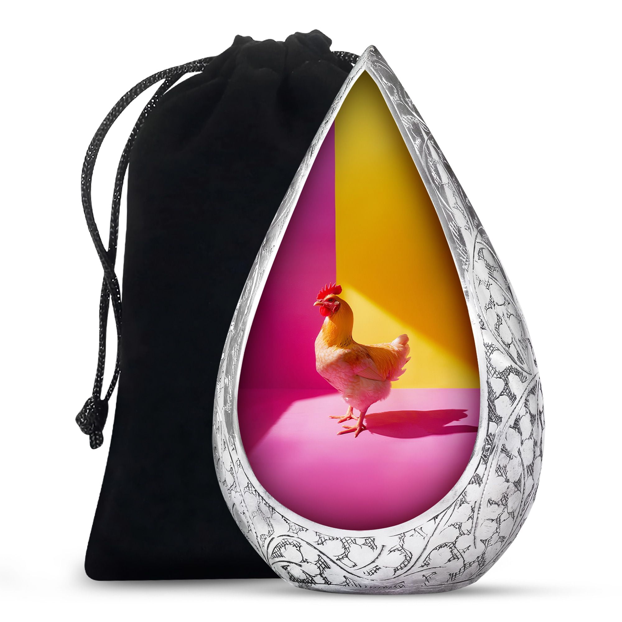 JAGSHASHI Chromatic Chicken Contrast - Memorial Urn - Burial Decorative ...