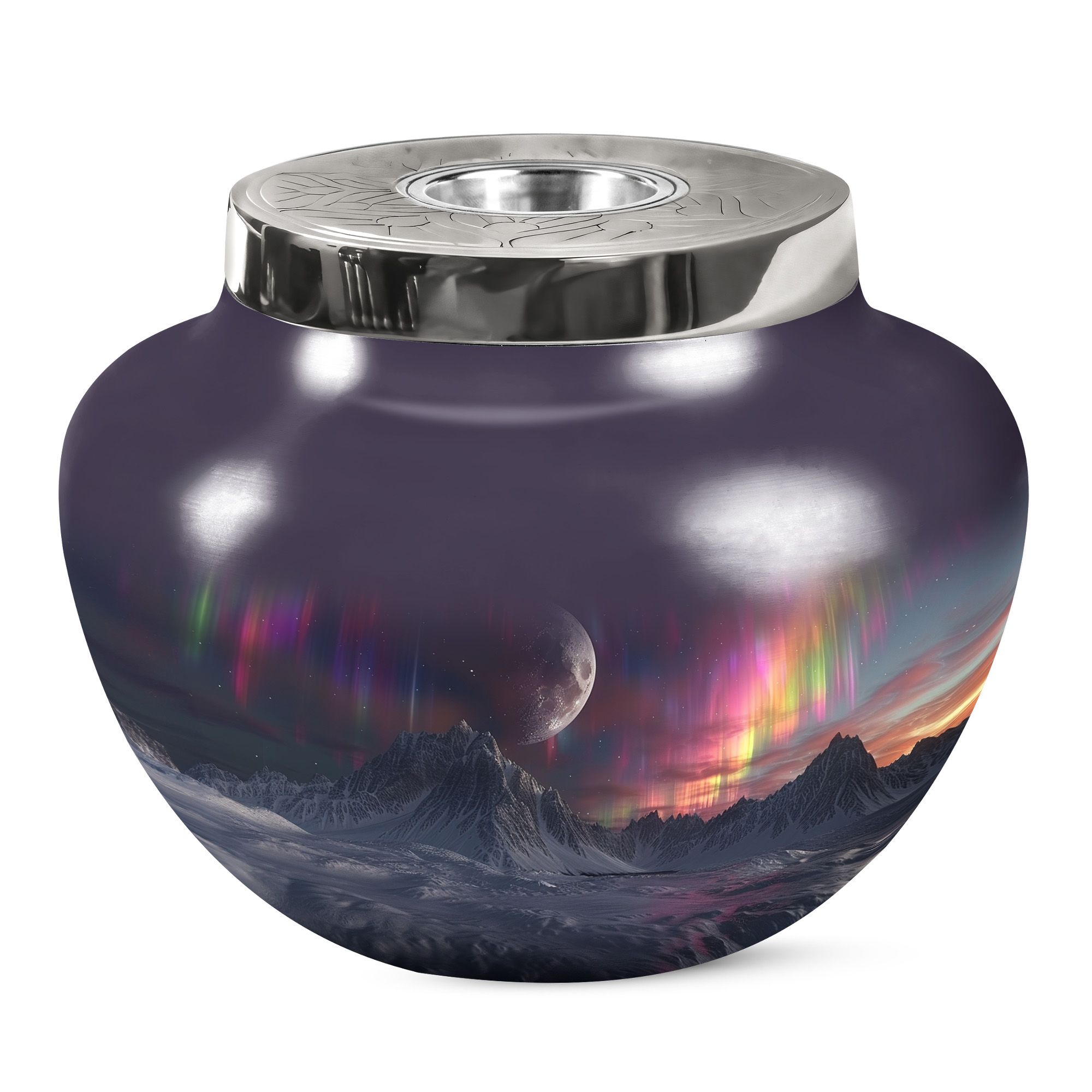 JAGSHASHI Cosmic Curtains Over The Mountain Pass Funeral Urn For Male ...