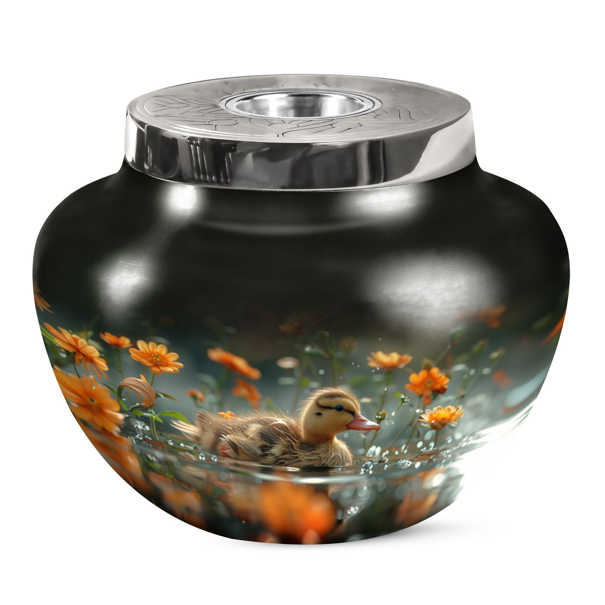 JAGSHASHI Dawn Flower Duckling Decorative Urns - Cremation Urn Human ...