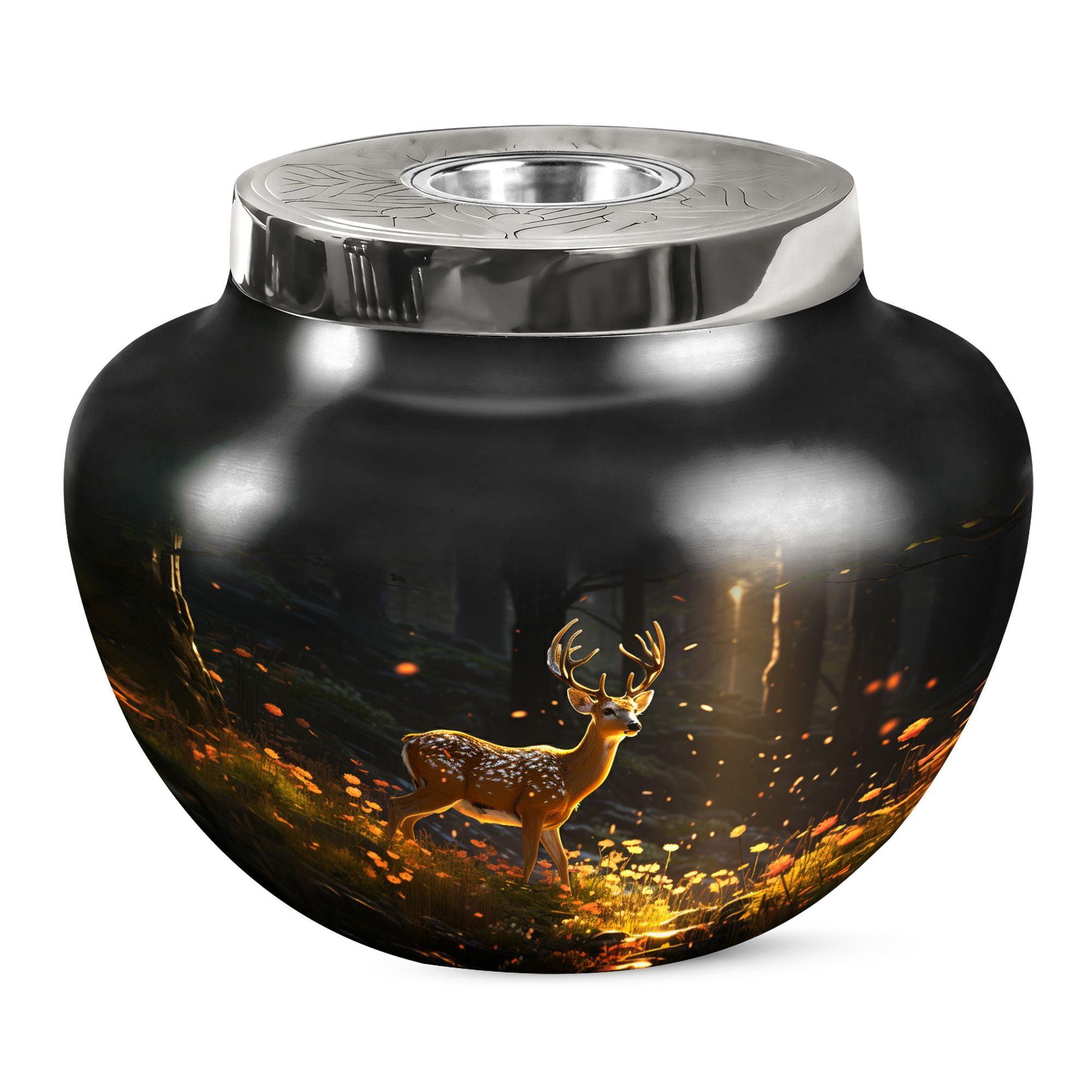 JAGSHASHI Deer Large Urn For Ashes - Decorative Urn For Human Ashes ...