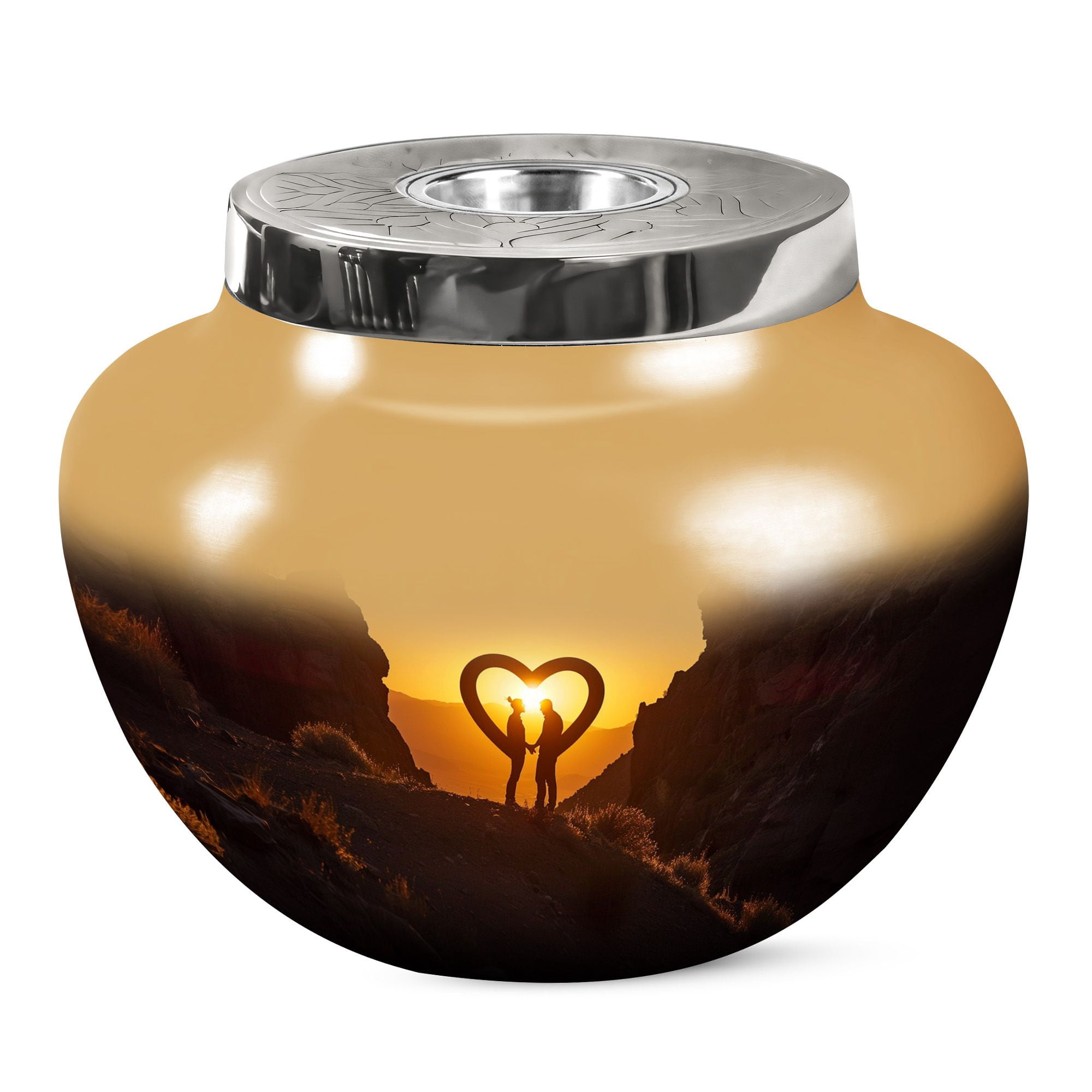 JAGSHASHI Desert Love Silhouette Urns For Adult Male & Female - Burial ...