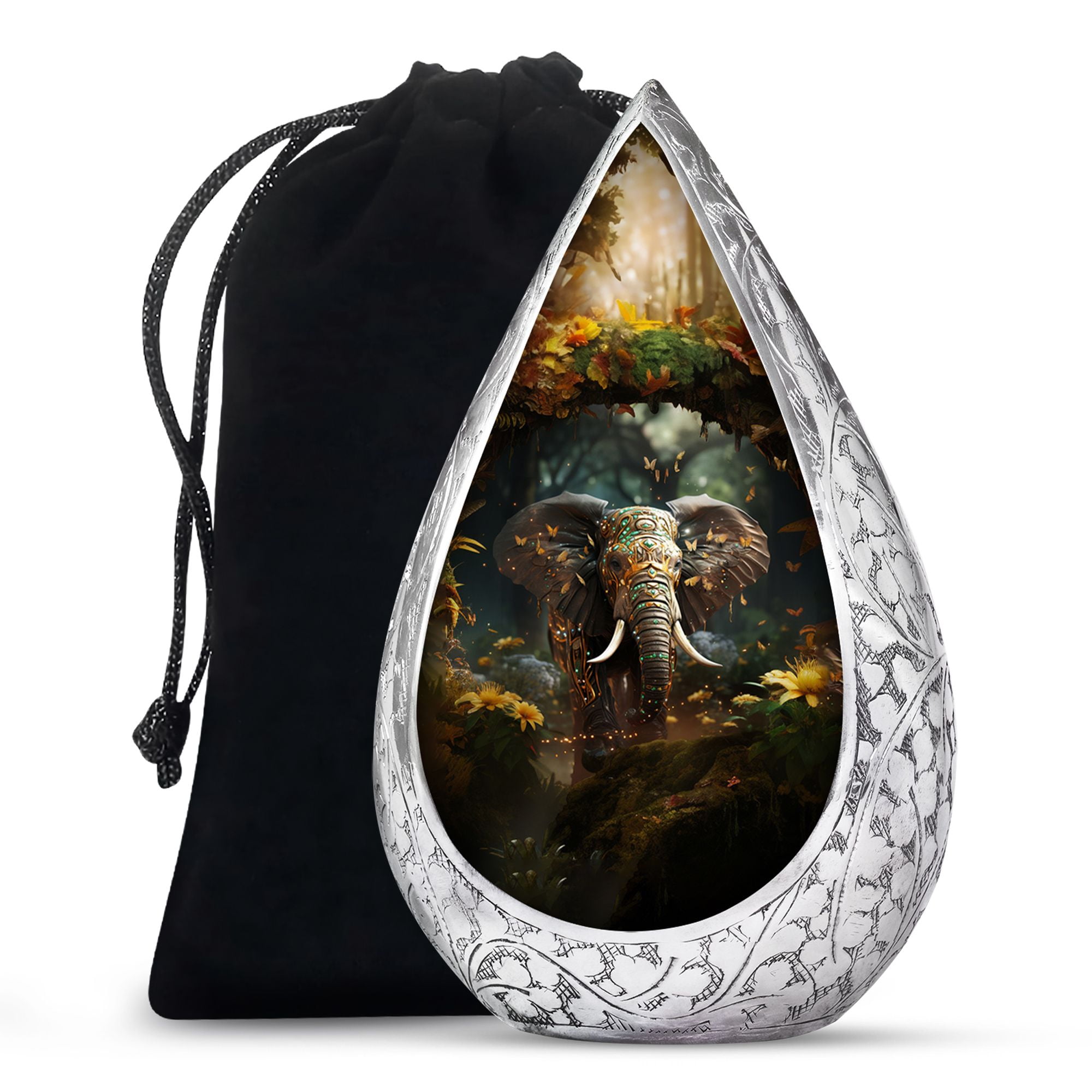 JAGSHASHI Elephant - Urn For Adult Male - Human Remains Urn - Memorial ...