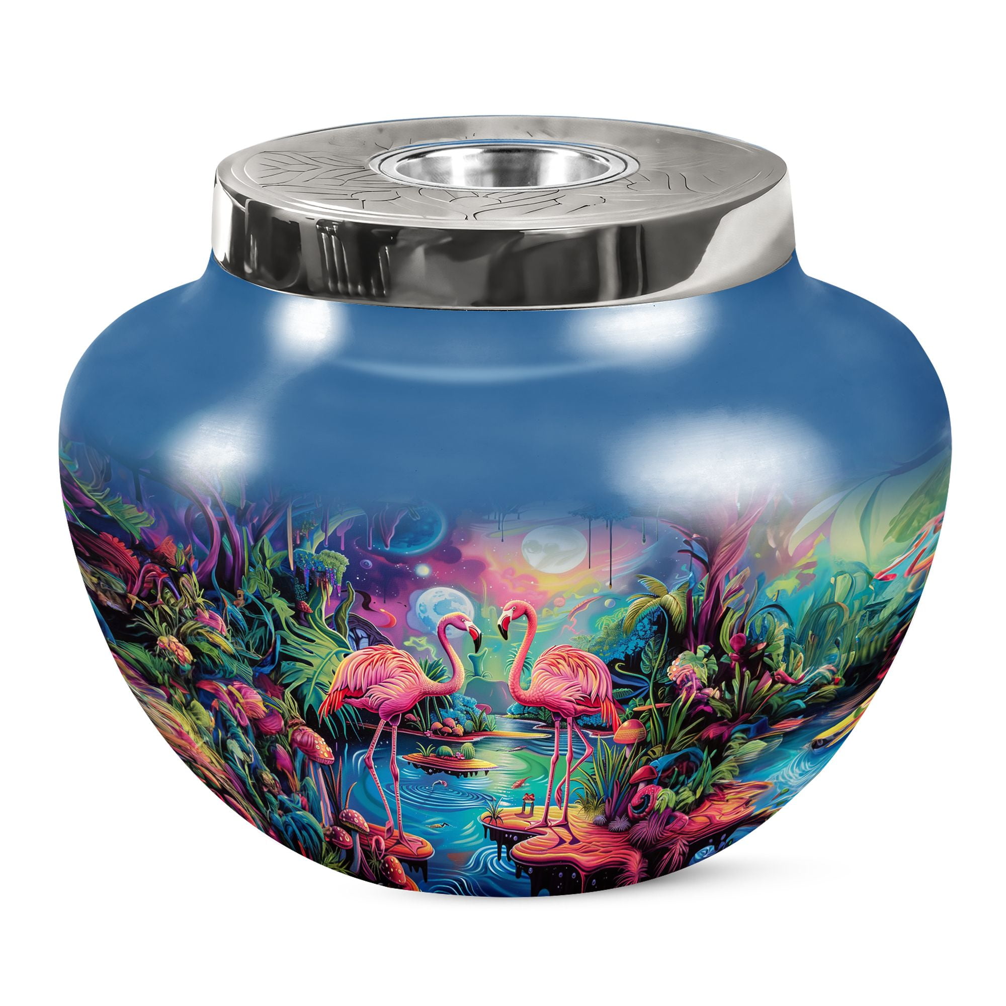 JAGSHASHI Enchanted Forest Flamingo Paradise Urn For Adult Male ...