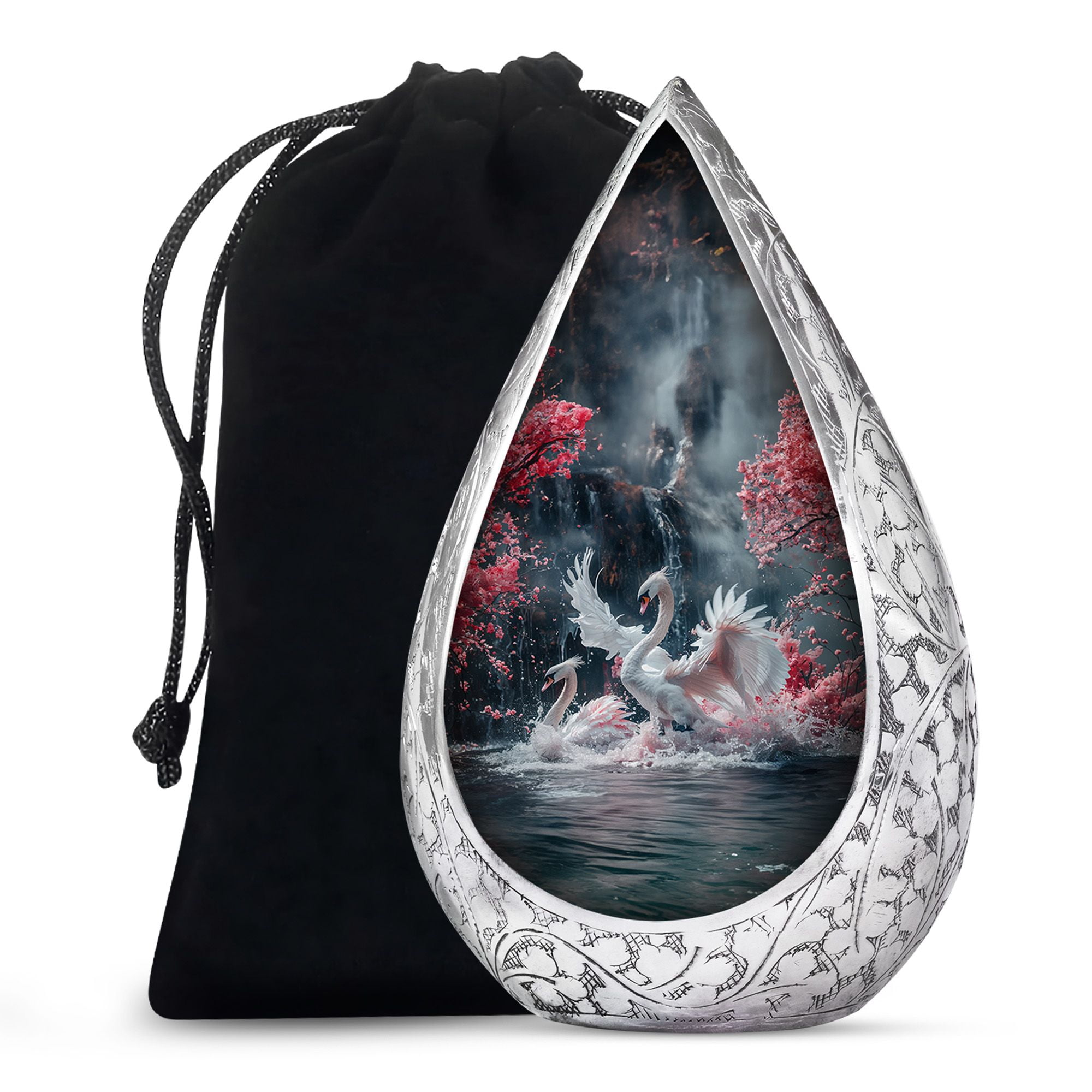 JAGSHASHI Enchanted Swan Dance - Memorial Ashes - Decorative Adult Urns ...