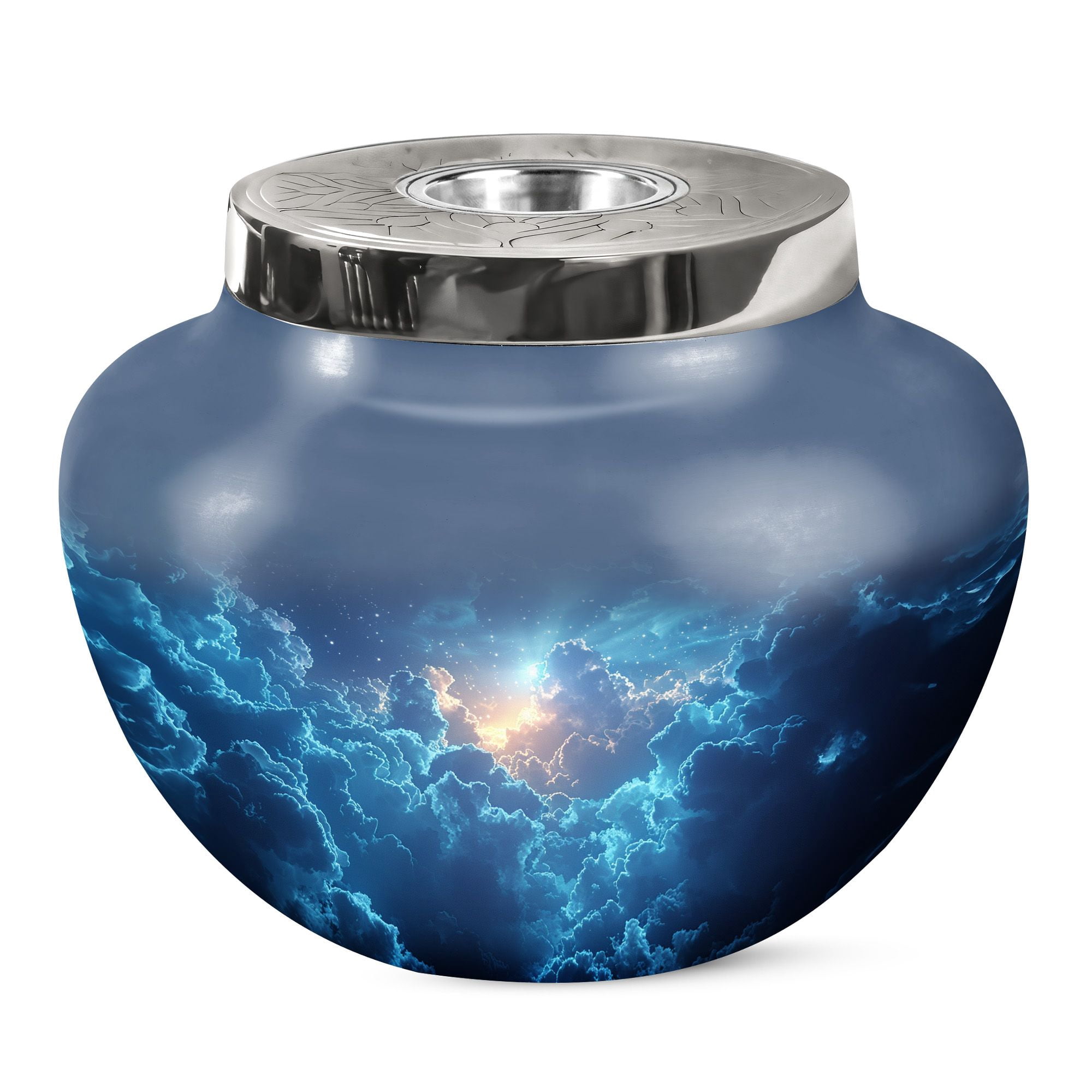 JAGSHASHI Ethereal Sky Radiance Urns For Mom Ashes - Adult Funeral Urn ...