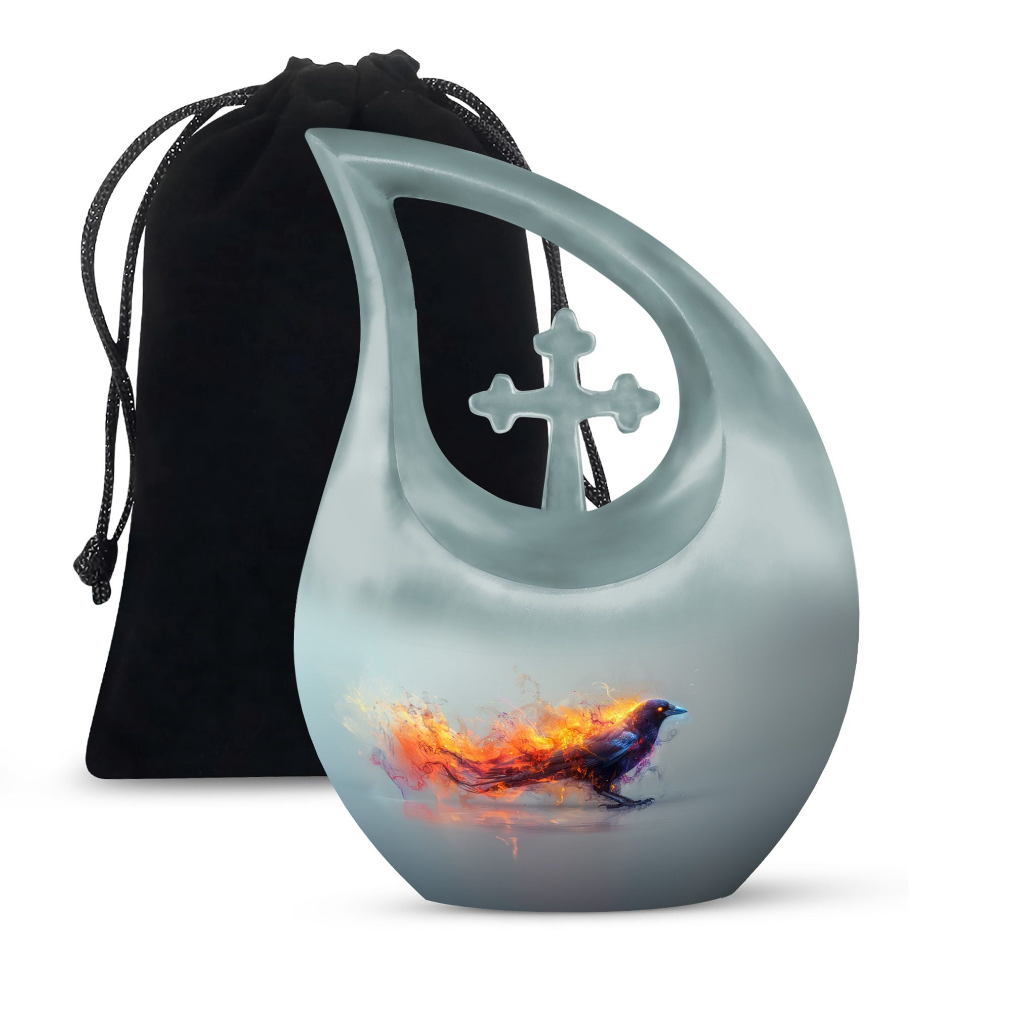 JAGSHASHI Fiery Raven Mirage Urns Ashes Adult Male - Urns For Cremation ...
