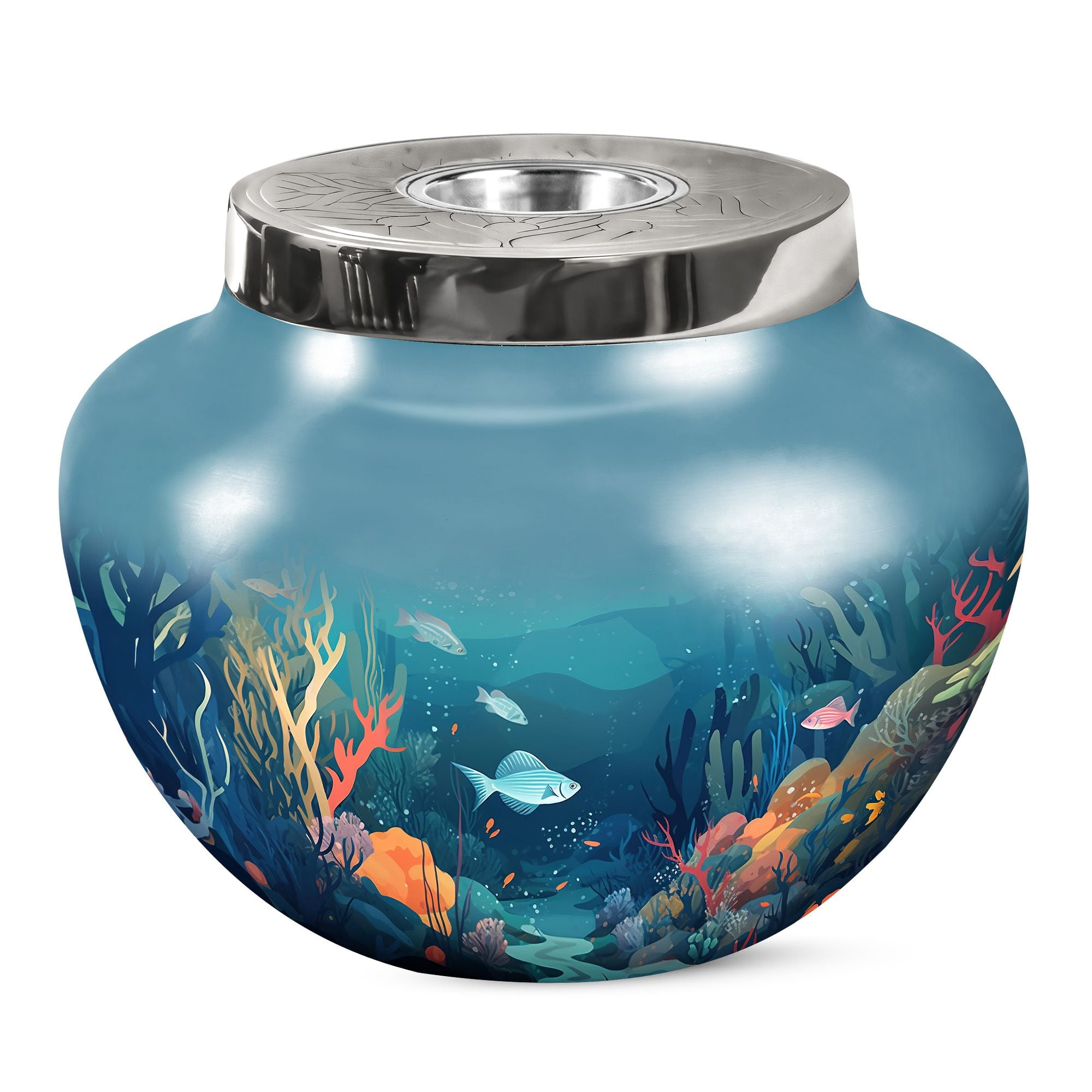 JAGSHASHI Fish In Ocean Large Urn - Urns For Mom Ashes - Urn For Ashes ...