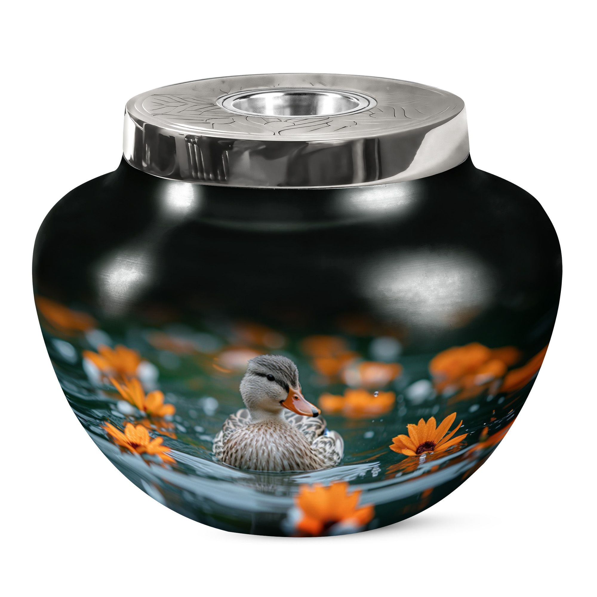 JAGSHASHI Floral Duck Reflection Urns For Adult Female - Modern Urns ...