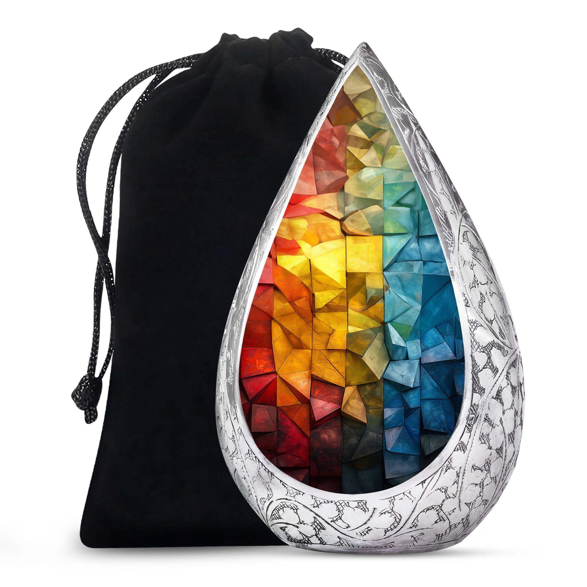 JAGSHASHI Geometric Temperature Gradient - Burial Urn For Human Ashes - Cremation Urns - Urns ...