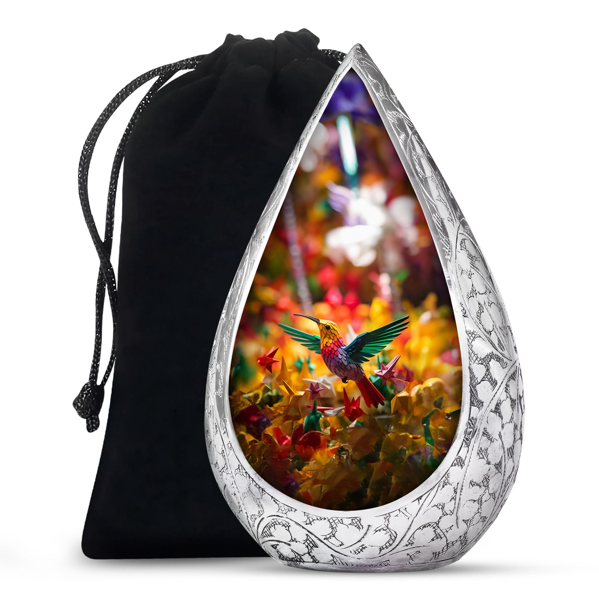 JAGSHASHI Humming Bird - Memorial Ash Urn - Human Remains Urn - Burial ...