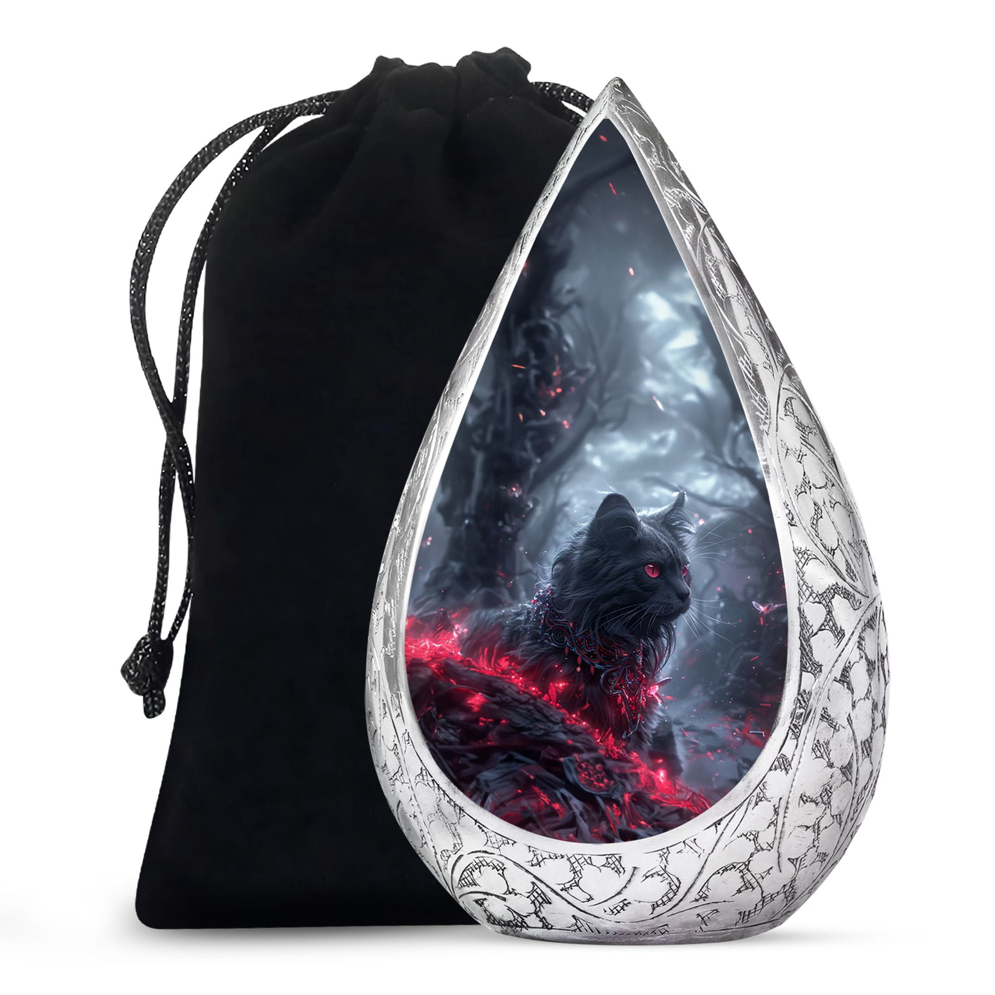 JAGSHASHI Infernal Feline Gaze - Cremation Urn - Metal Urns For Human ...