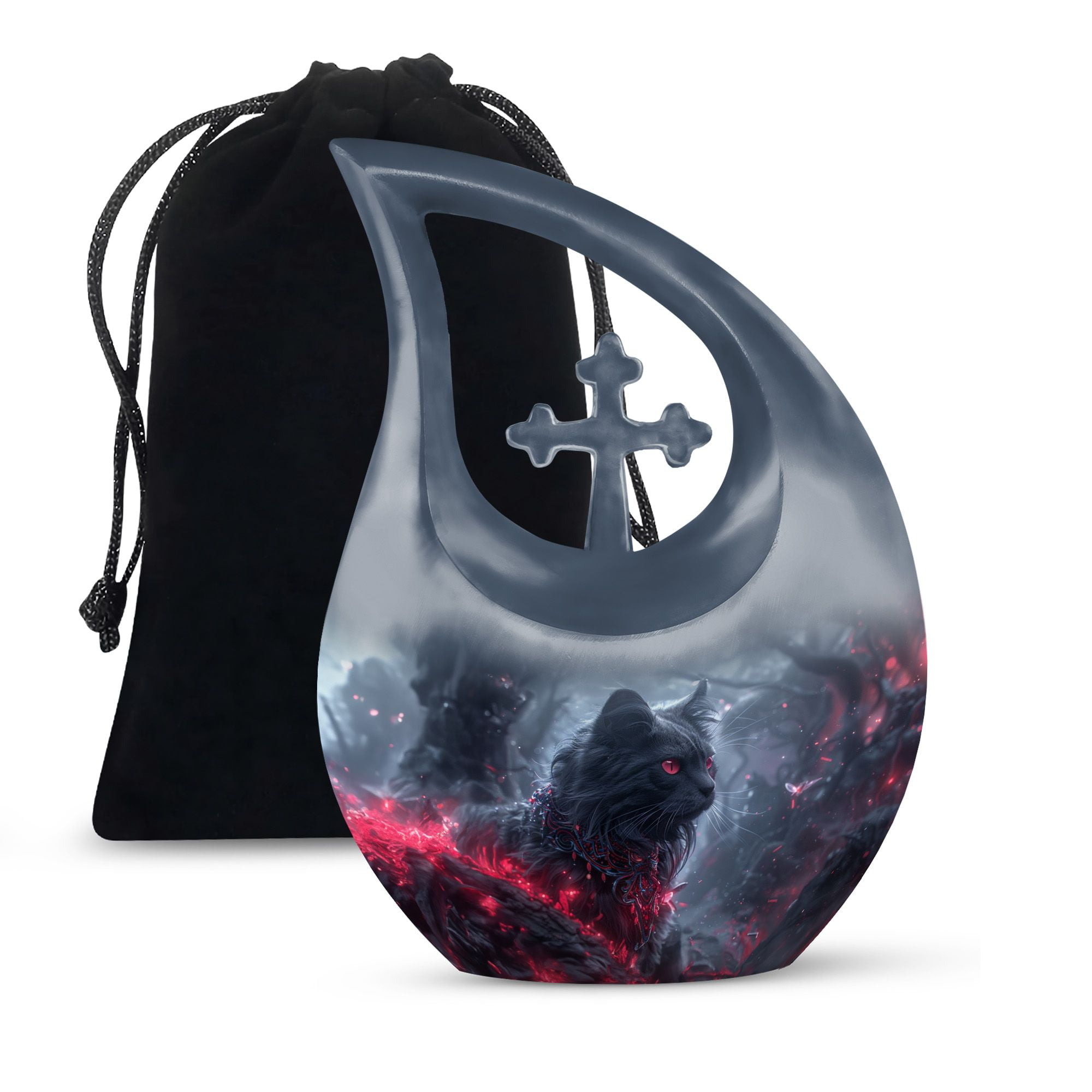 JAGSHASHI Infernal Feline Gaze Human Urns For Ashes Adult Male - Adult ...