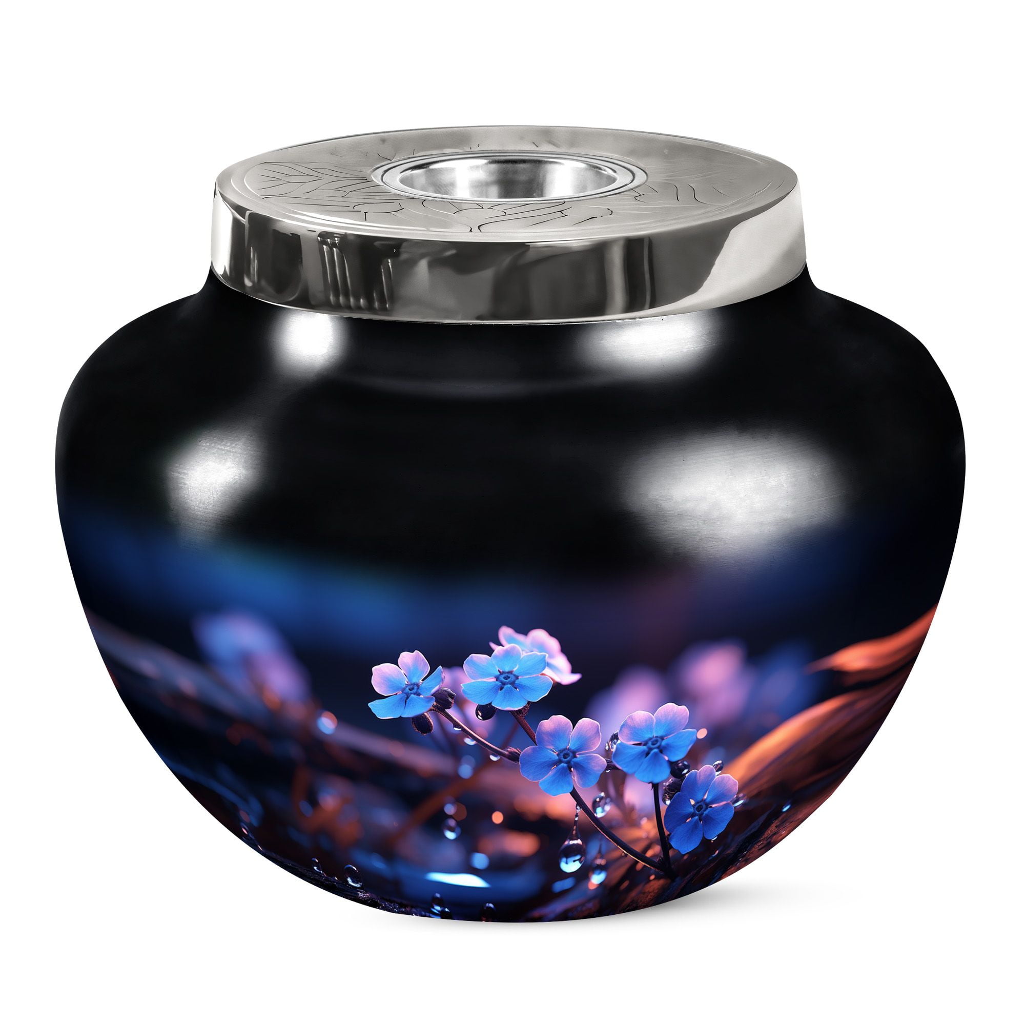 JAGSHASHI Lilly Flower Cremation Urn Burial - Large Decorative Urn ...