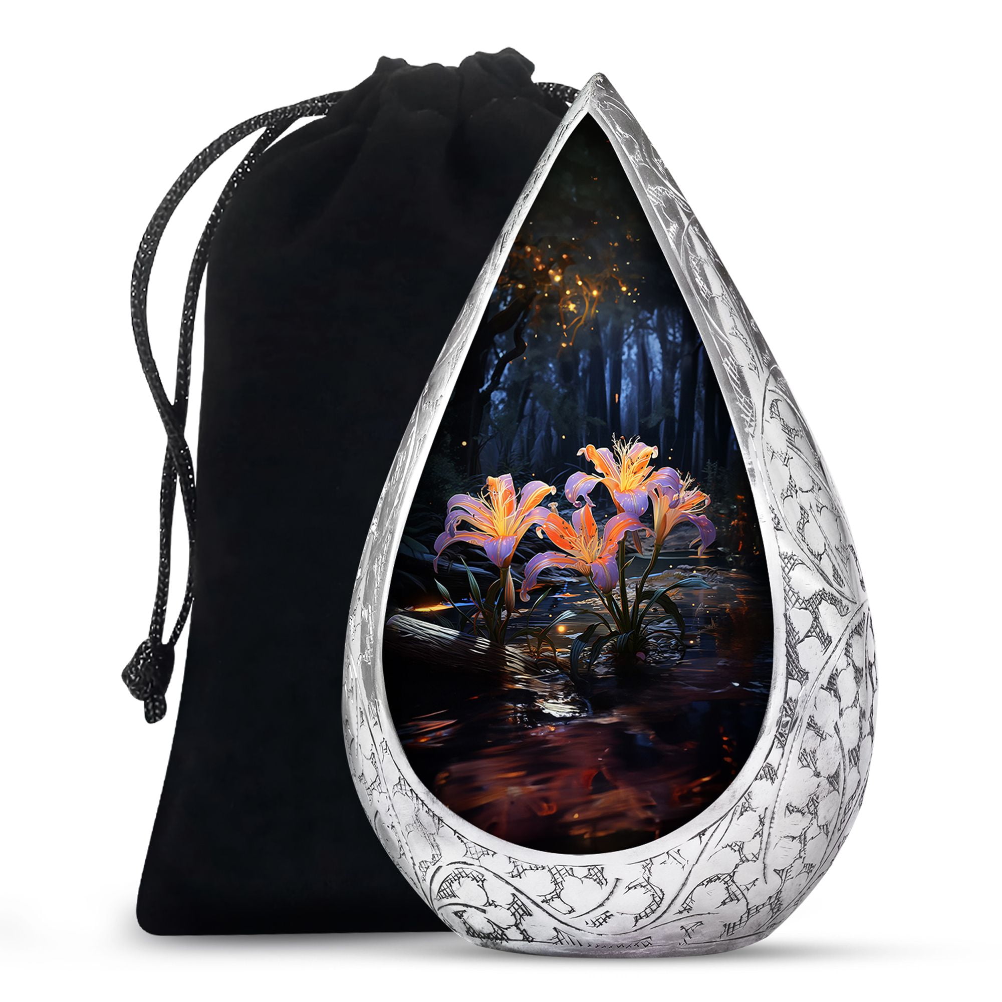 JAGSHASHI Lilly Flower - Urns For Cremation Ashes - Funeral Urns ...