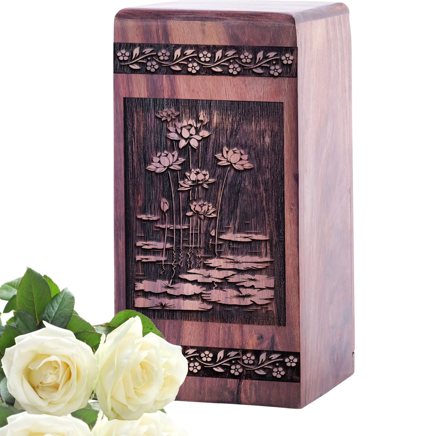 JAGSHASHI Lotus Flower Decorative Large Burial Urn For Mom & Dad ...