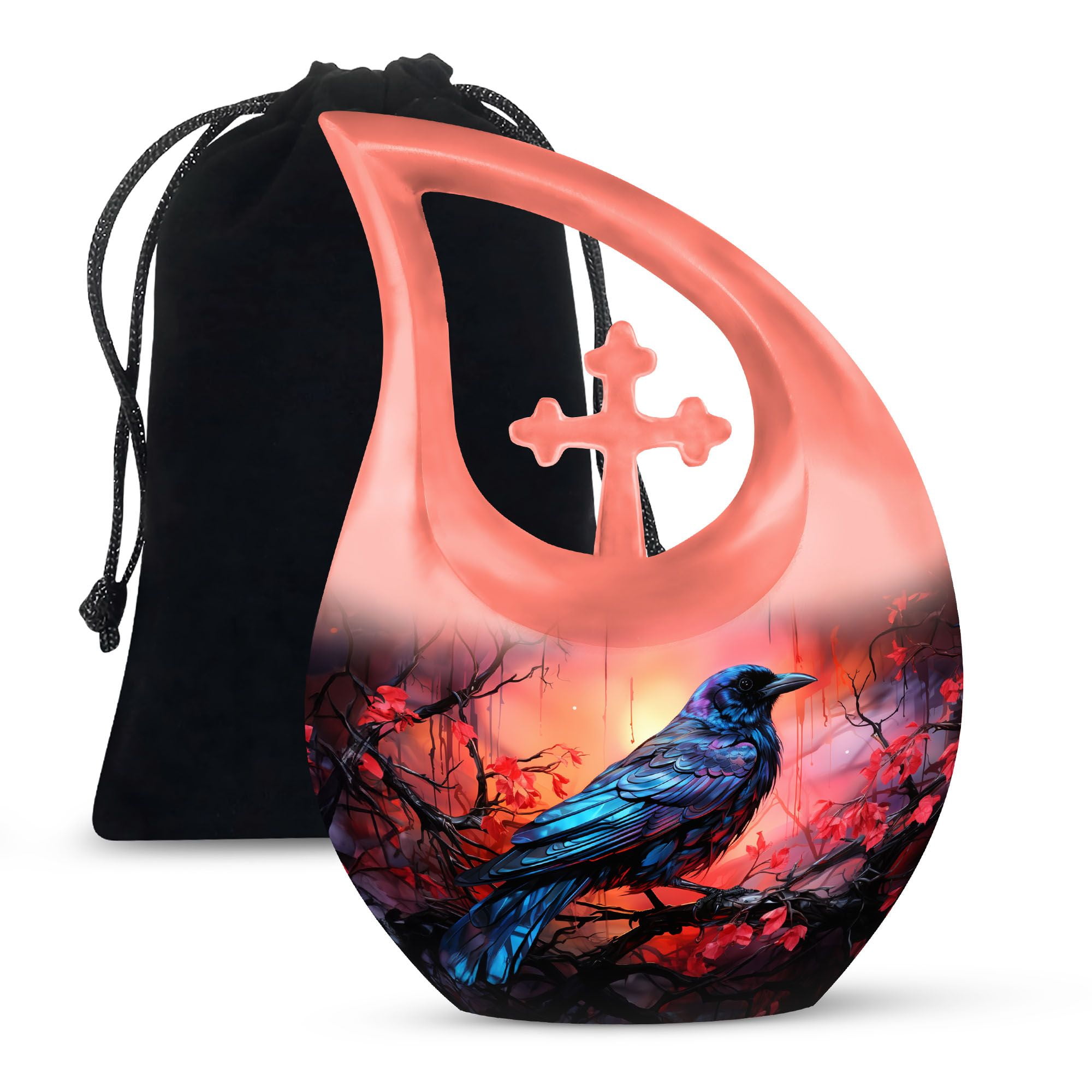 JAGSHASHI The Luminous Flight Of The Midnight Raven Large Decorative ...