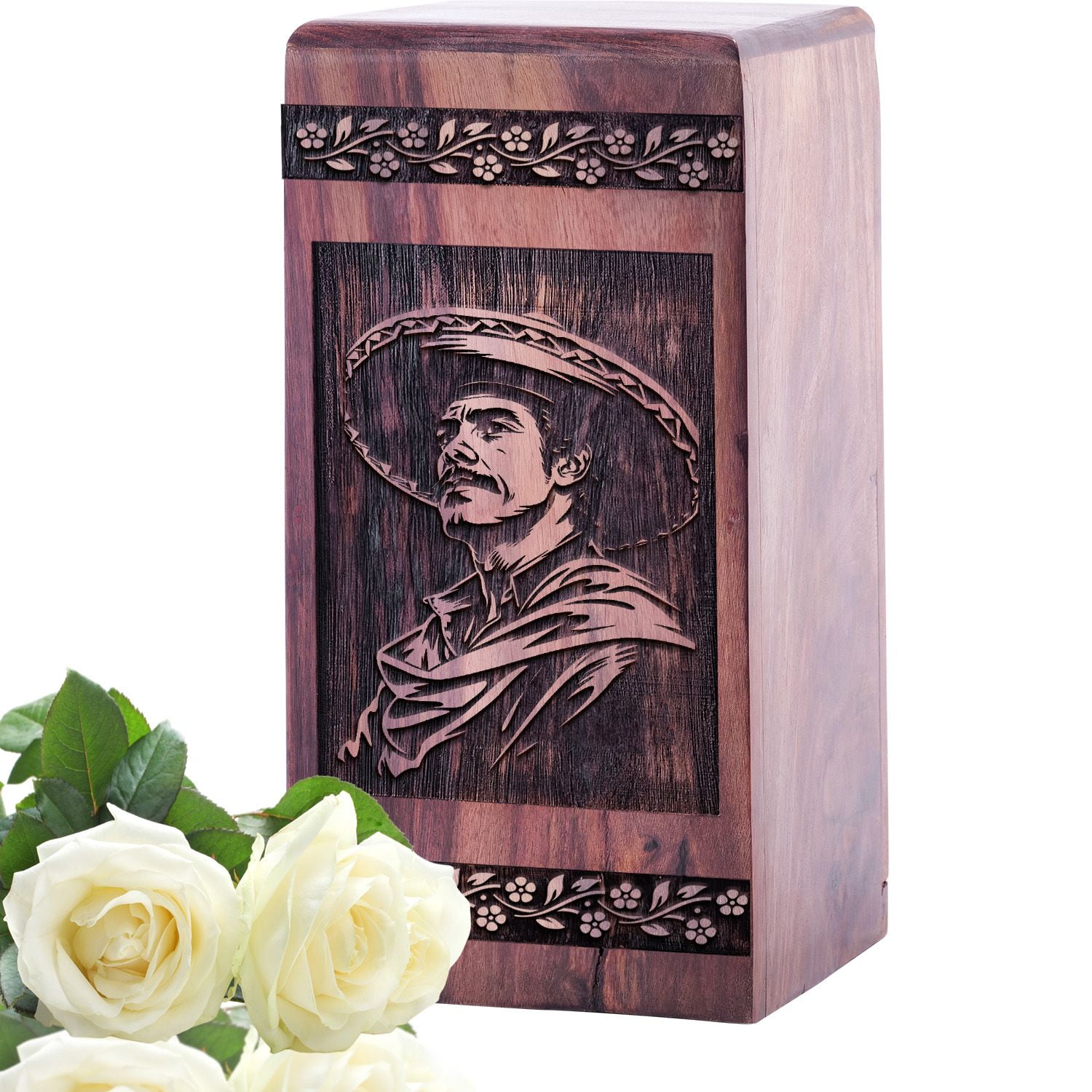 JAGSHASHI Mexican Fiestas Large Funeral Urns For Men & Women - Wooden ...