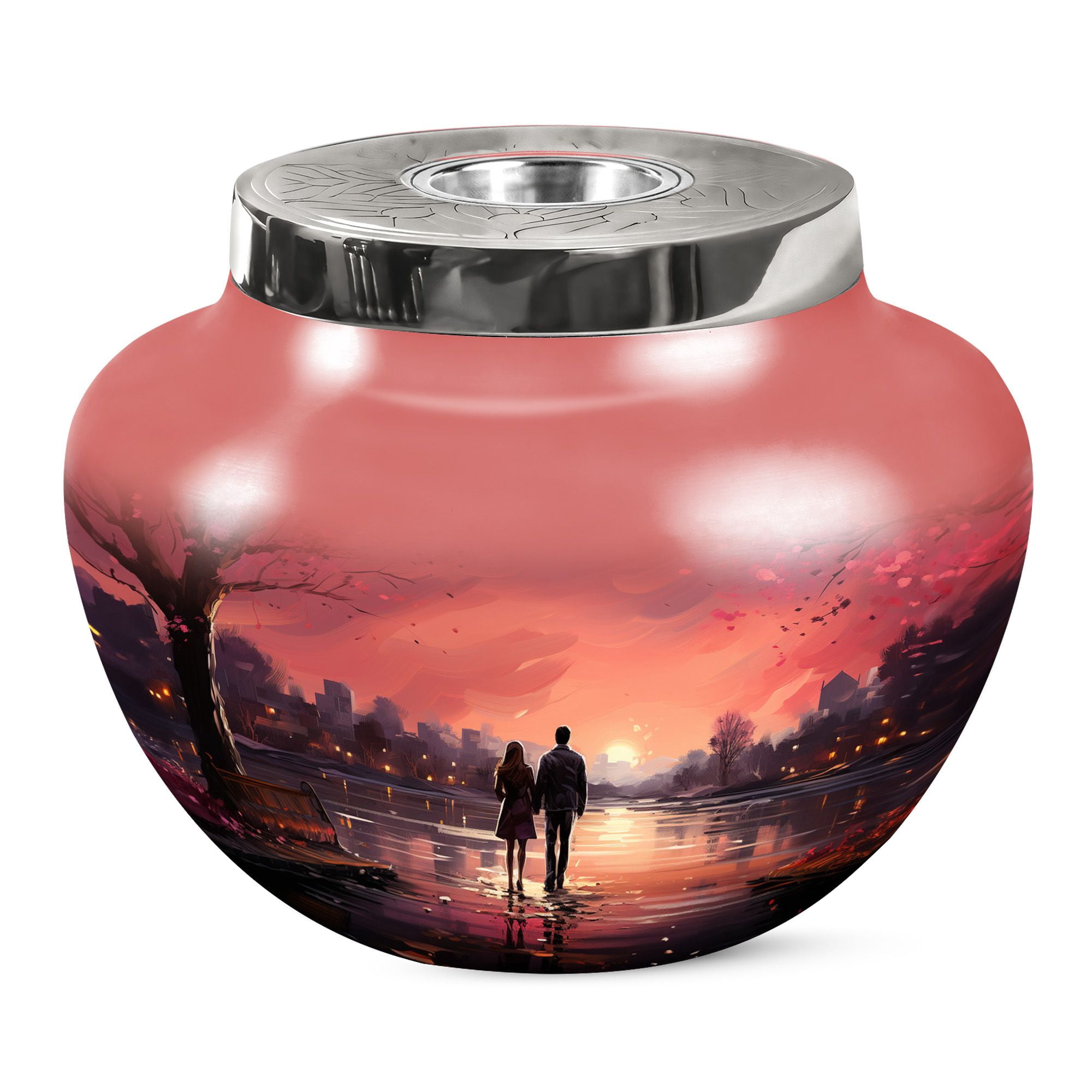 JAGSHASHI Moonrise Majesty Over The Scarlet Shores Large Urn For Ashes ...