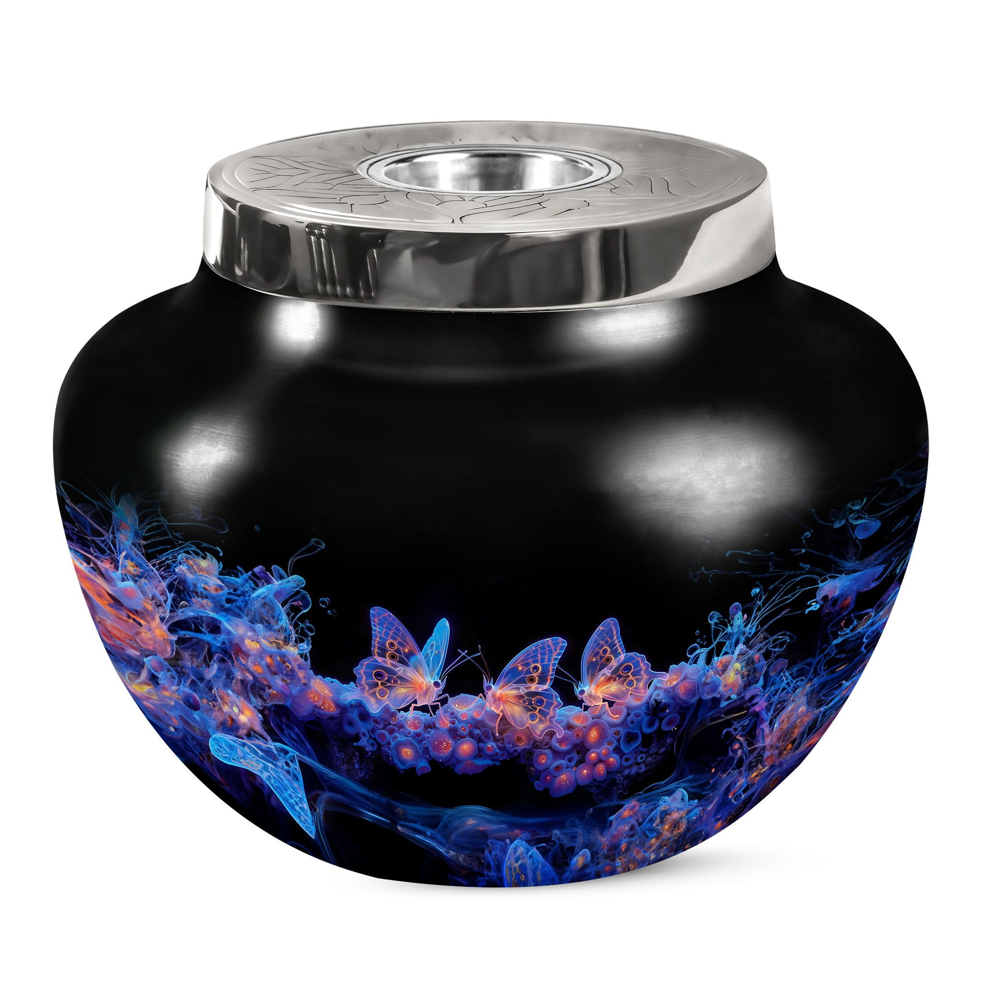JAGSHASHI Neon Butterfly Nebula Large Urns - Memorial Urn - Funeral Urns For Ashes - Urns For ...
