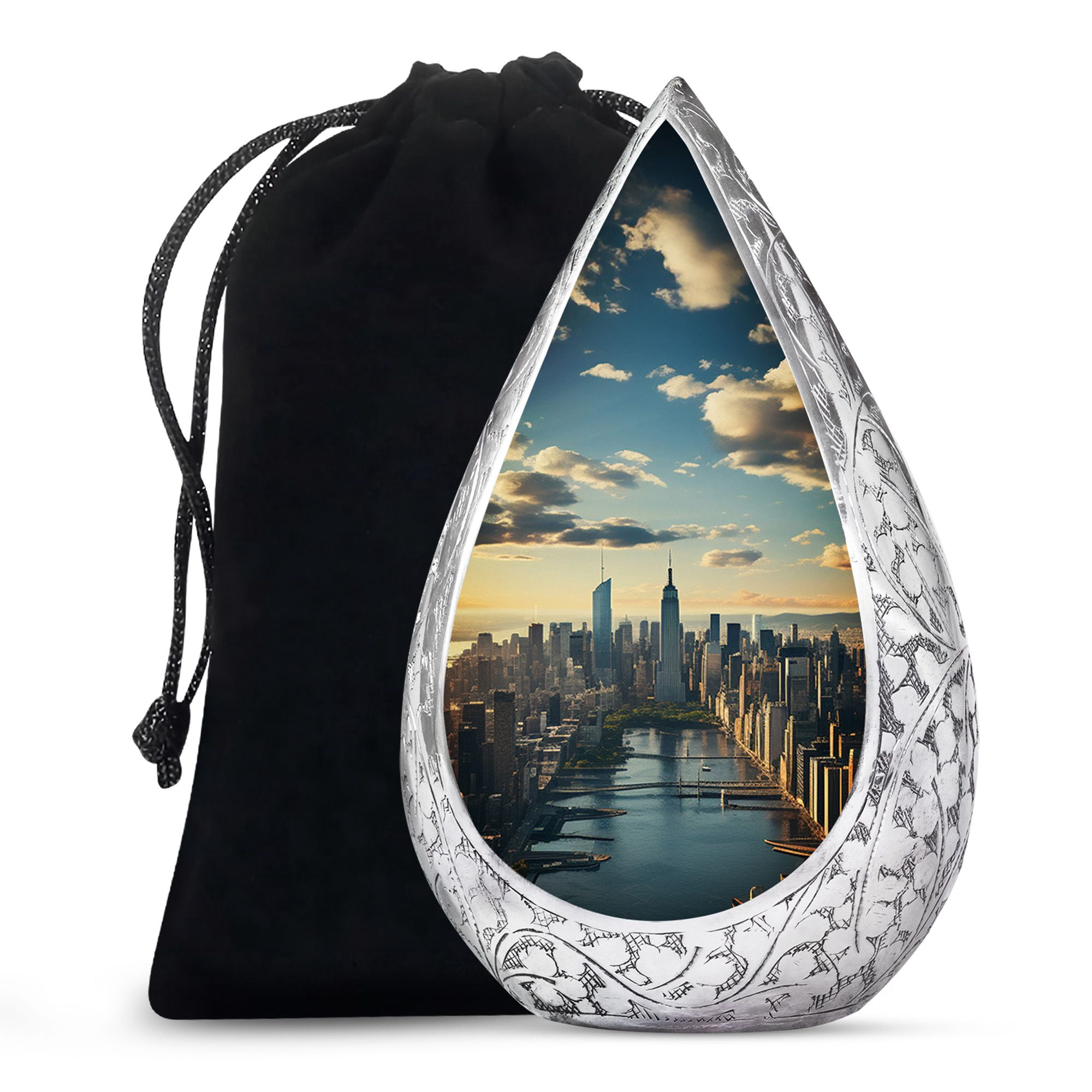 JAGSHASHI New York Skyline - Unique Funeral Urns - Memorial Urn For ...