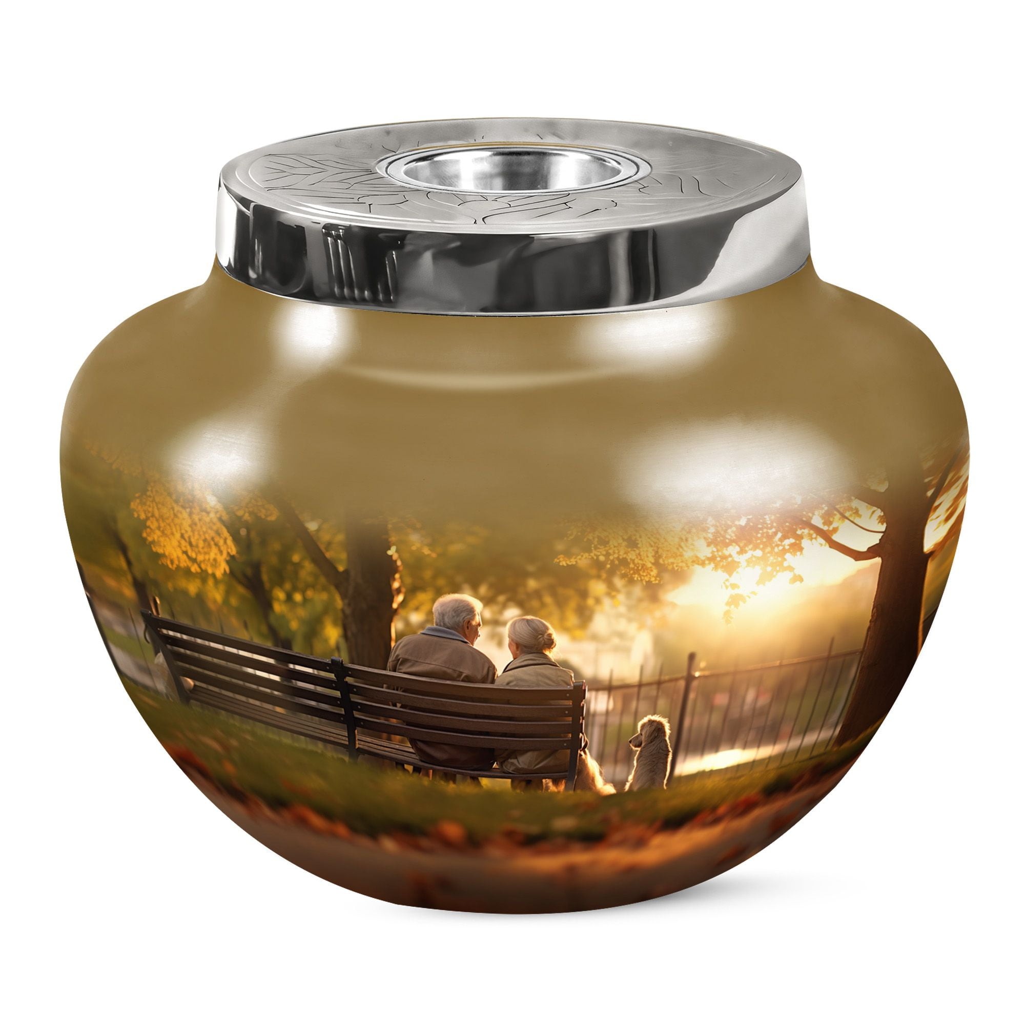 JAGSHASHI Old Couple Funeral Urns For Ashes - Urn For Adult Ashes ...