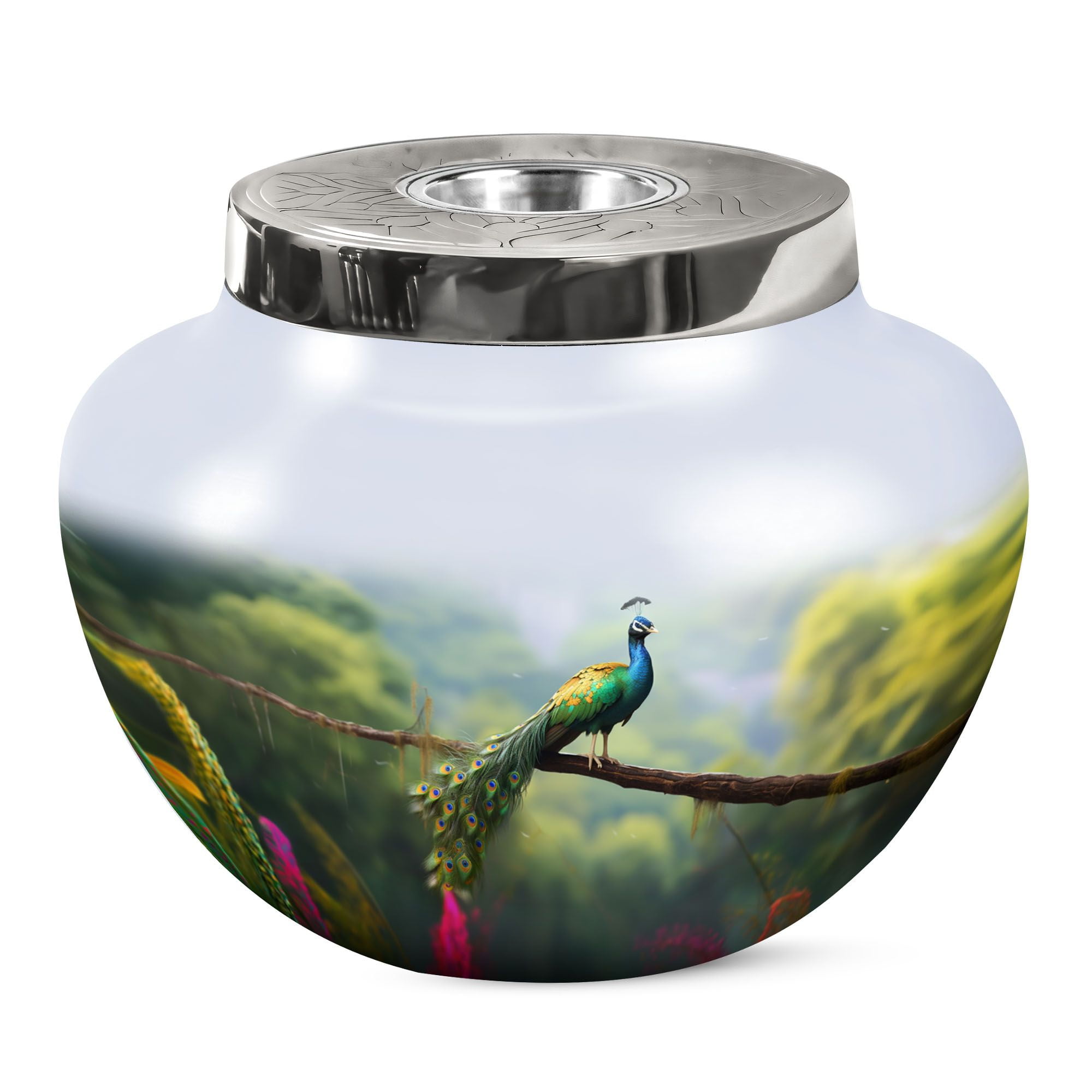JAGSHASHI Peacock Human Cremation Urn - Urn For Human Ashes For Adult ...