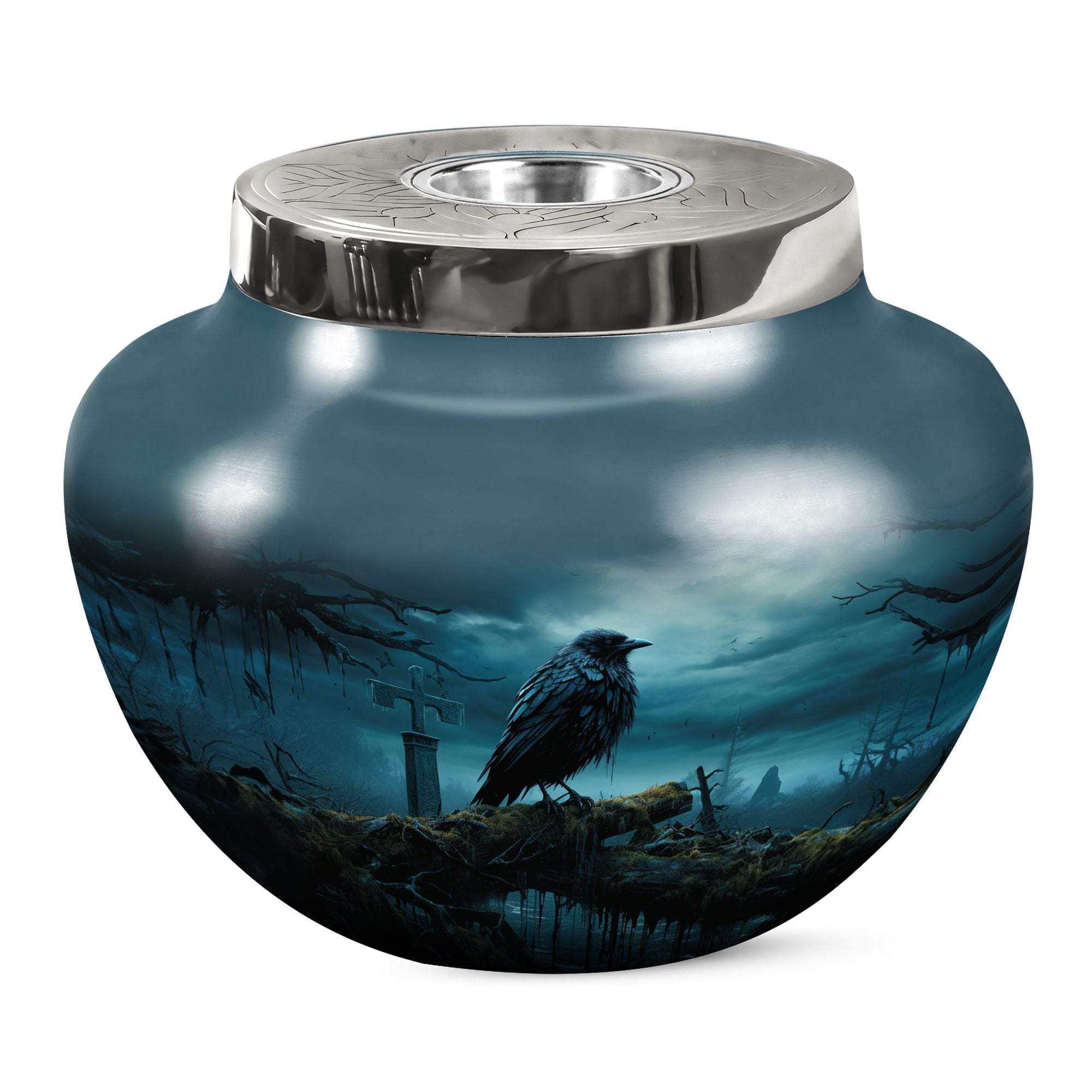 JAGSHASHI The Raven Eerie Watch Large Burial Urn - Large Urn - Urns For ...