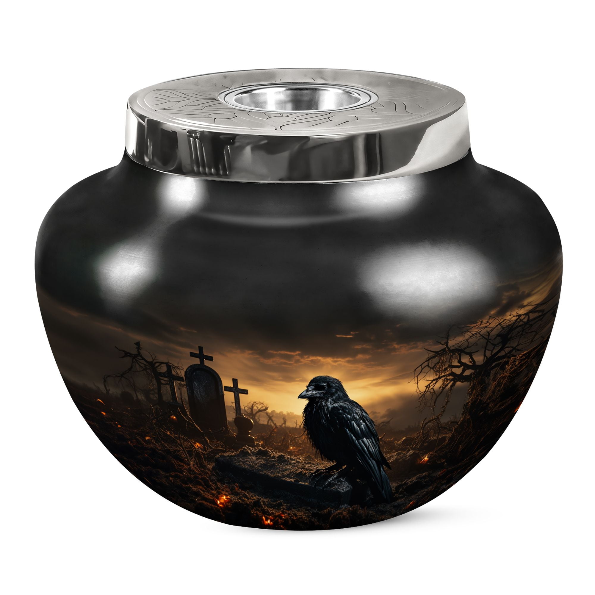 JAGSHASHI The Raven Watch Over Forgotten Realms Large Cremation Urn ...