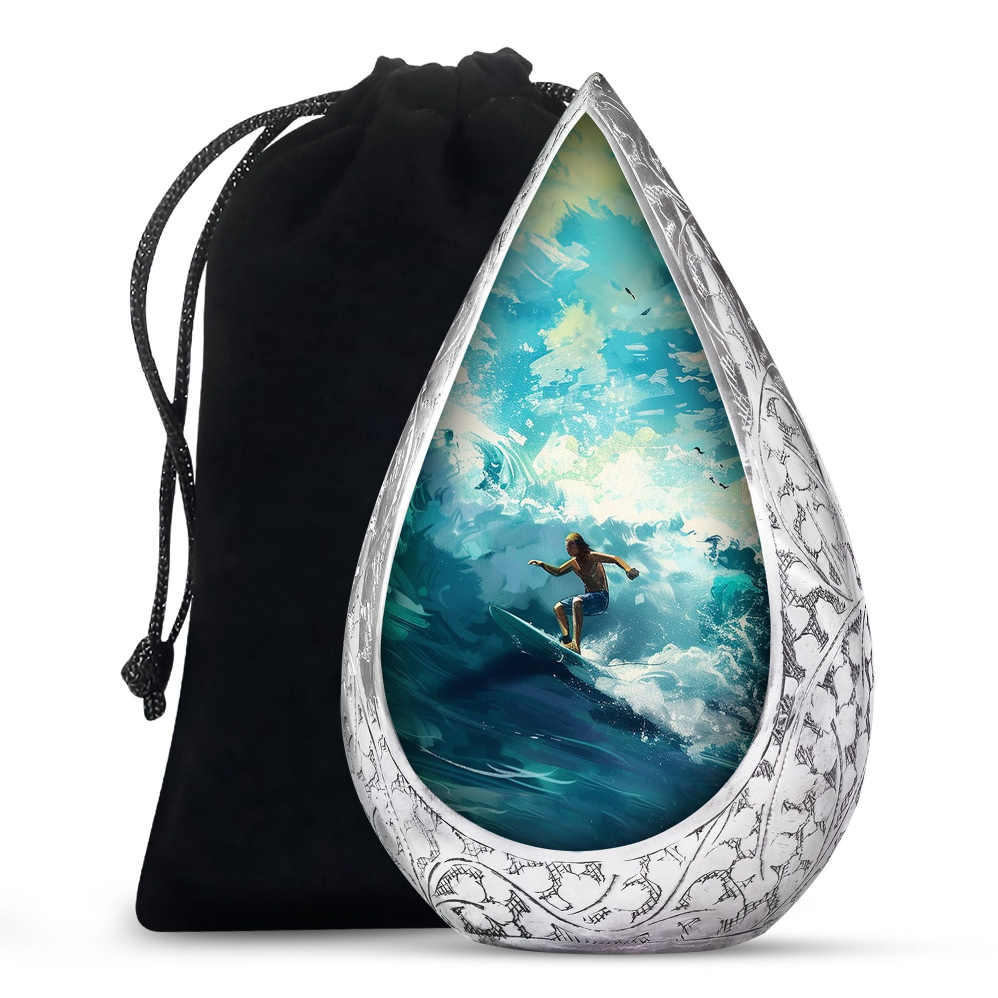 JAGSHASHI Riding The Azure Wave - Ash Urns For Humans - Memorial Urn ...