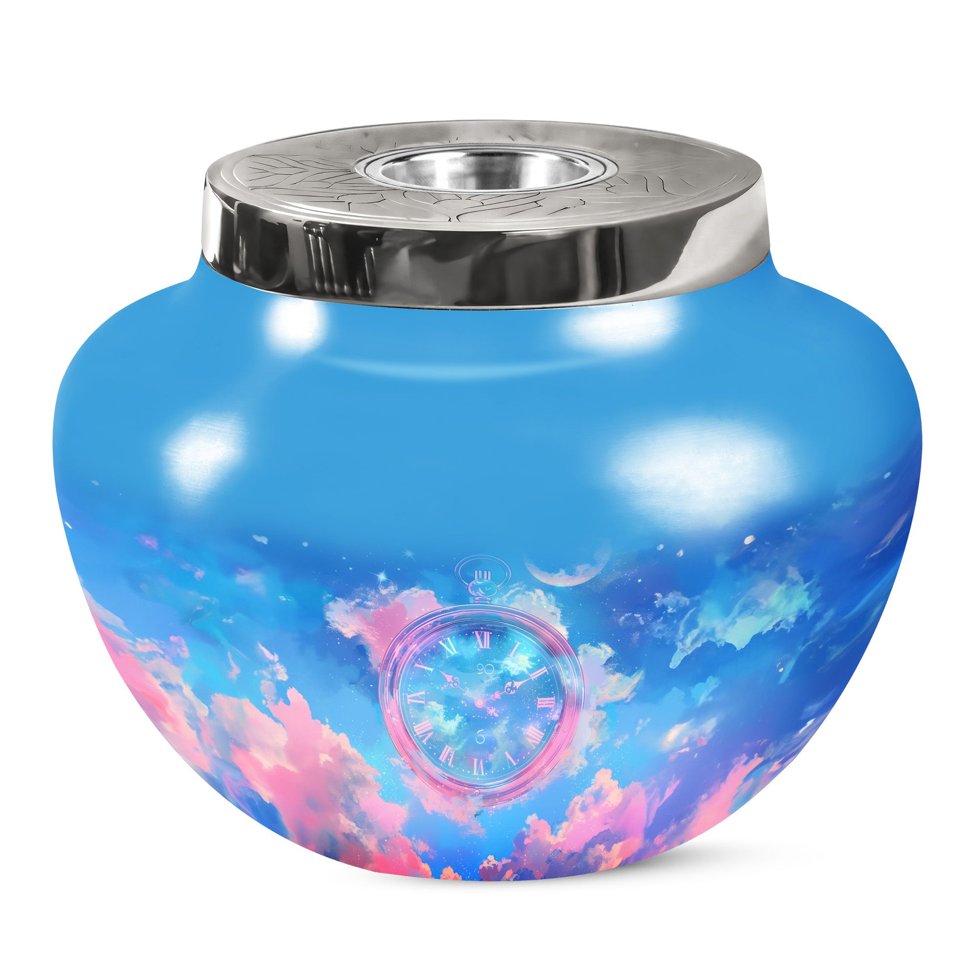 JAGSHASHI Skyward Clock Whispers Of Eternity Decorative Urns - Large ...