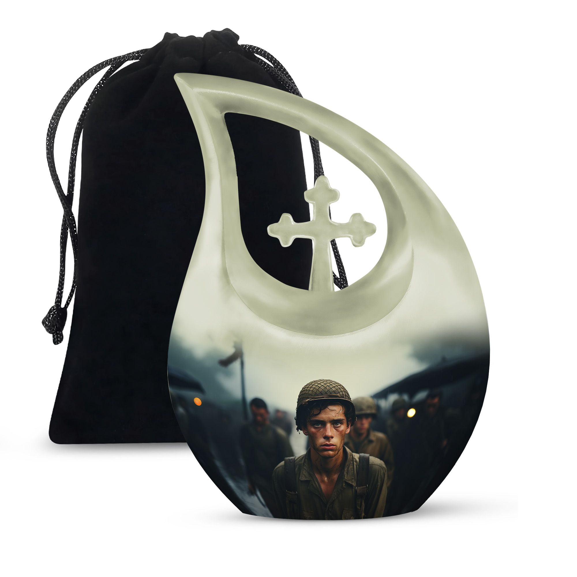 JAGSHASHI Solitary Soldier Urn Ashes Men - Urns Ashes Male - Cremation ...