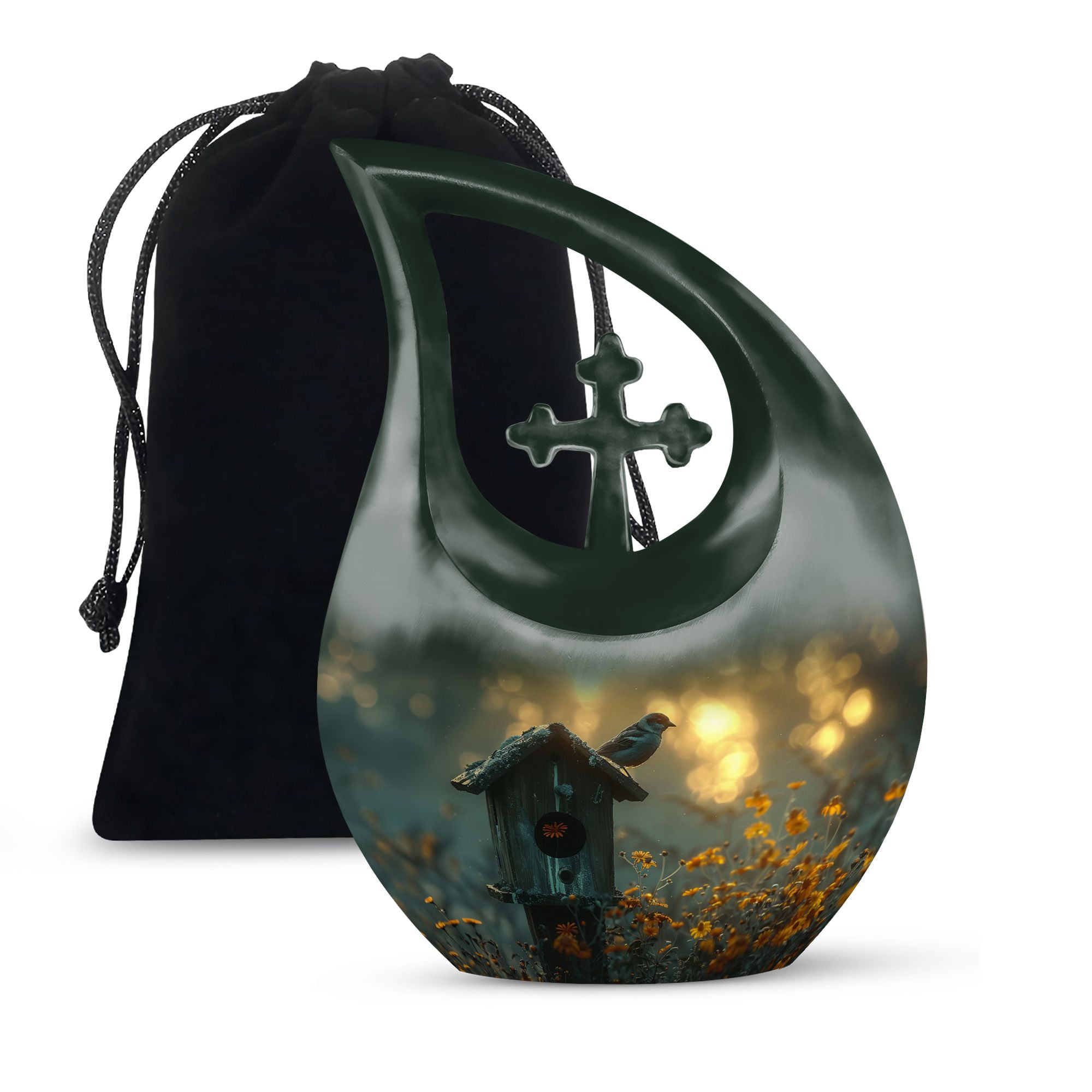 JAGSHASHI A Sparrow Haven Amongst Golden Blooms Urn Human Ash Adult ...