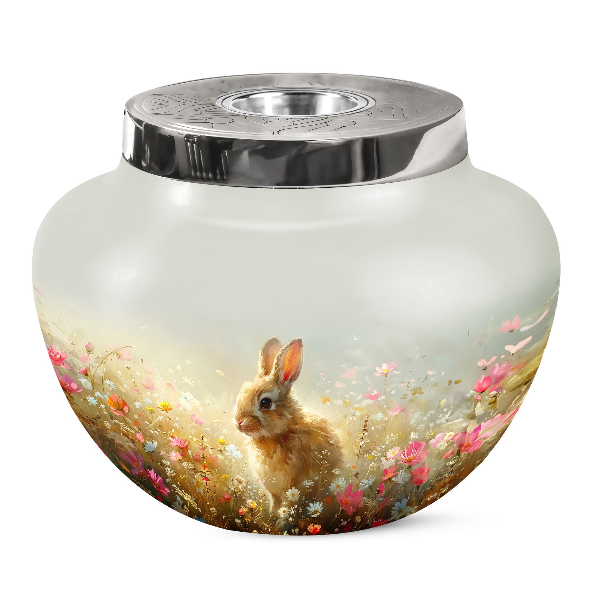 JAGSHASHI Springtime Bunny Fields Large Urn Human Ash Adult - Urns For ...