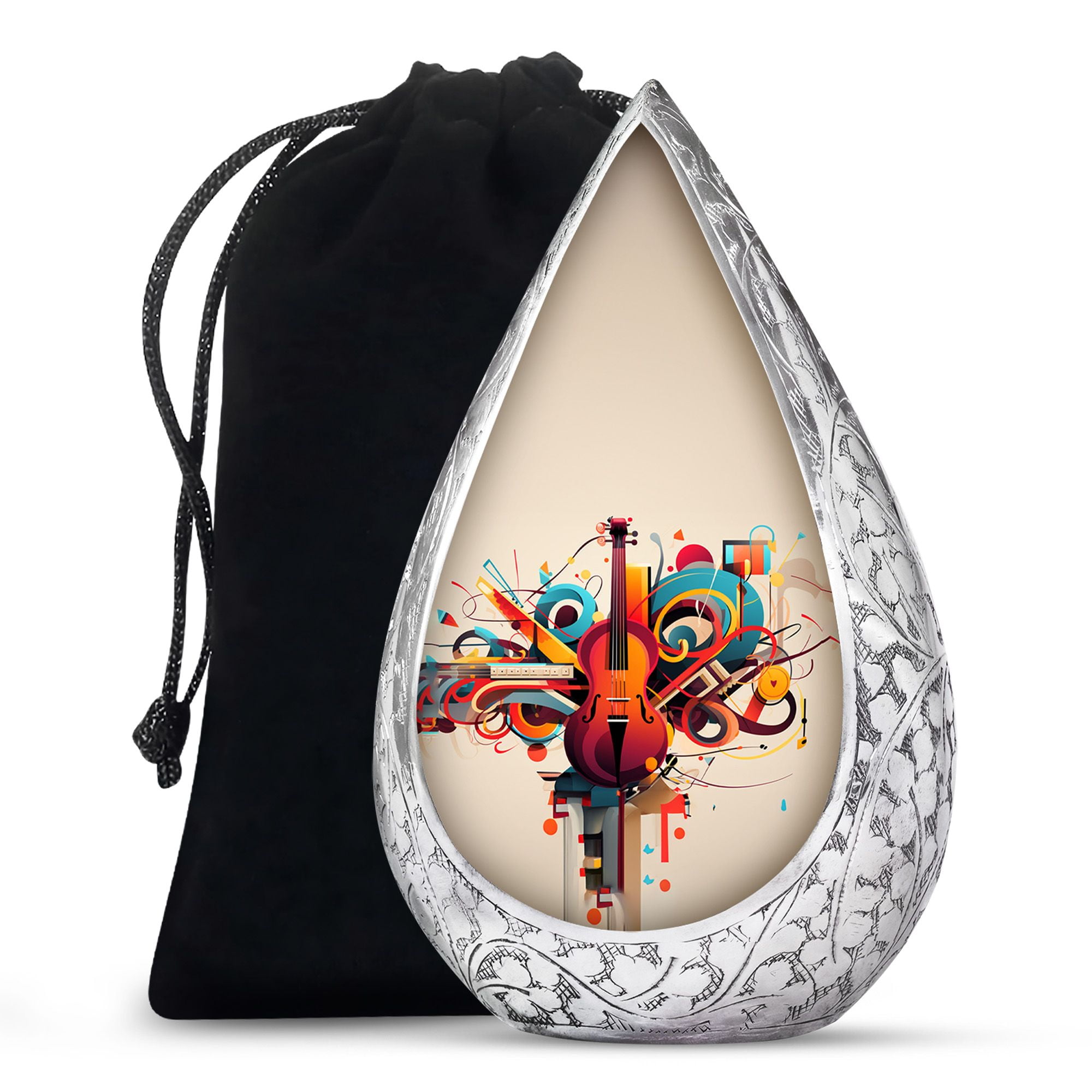 JAGSHASHI Stylized Violin Abstract - Urn For Ashes For Women - Funeral ...
