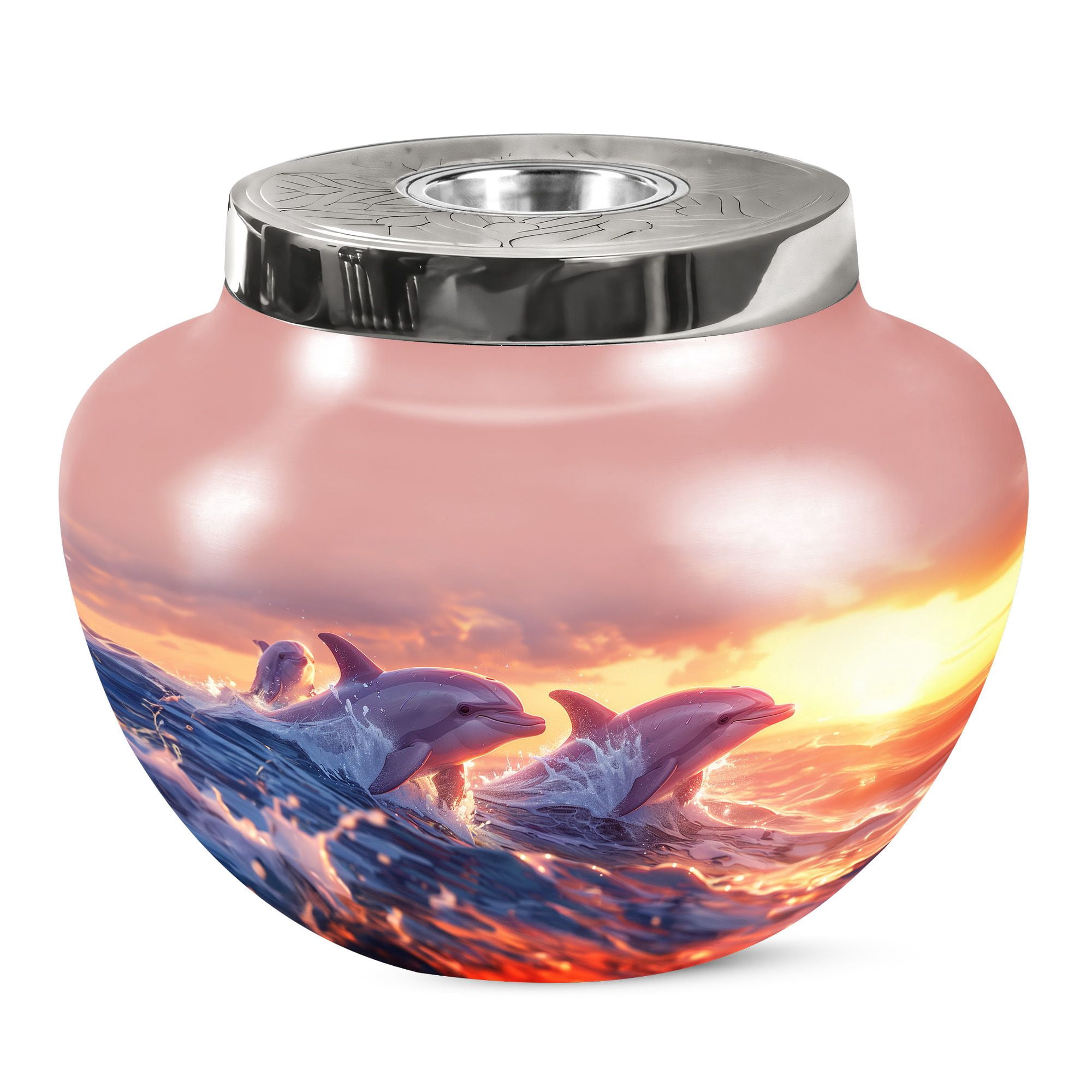 JAGSHASHI Sunset Dolphin Serenade Cremation Urn For Burial - Memorial ...