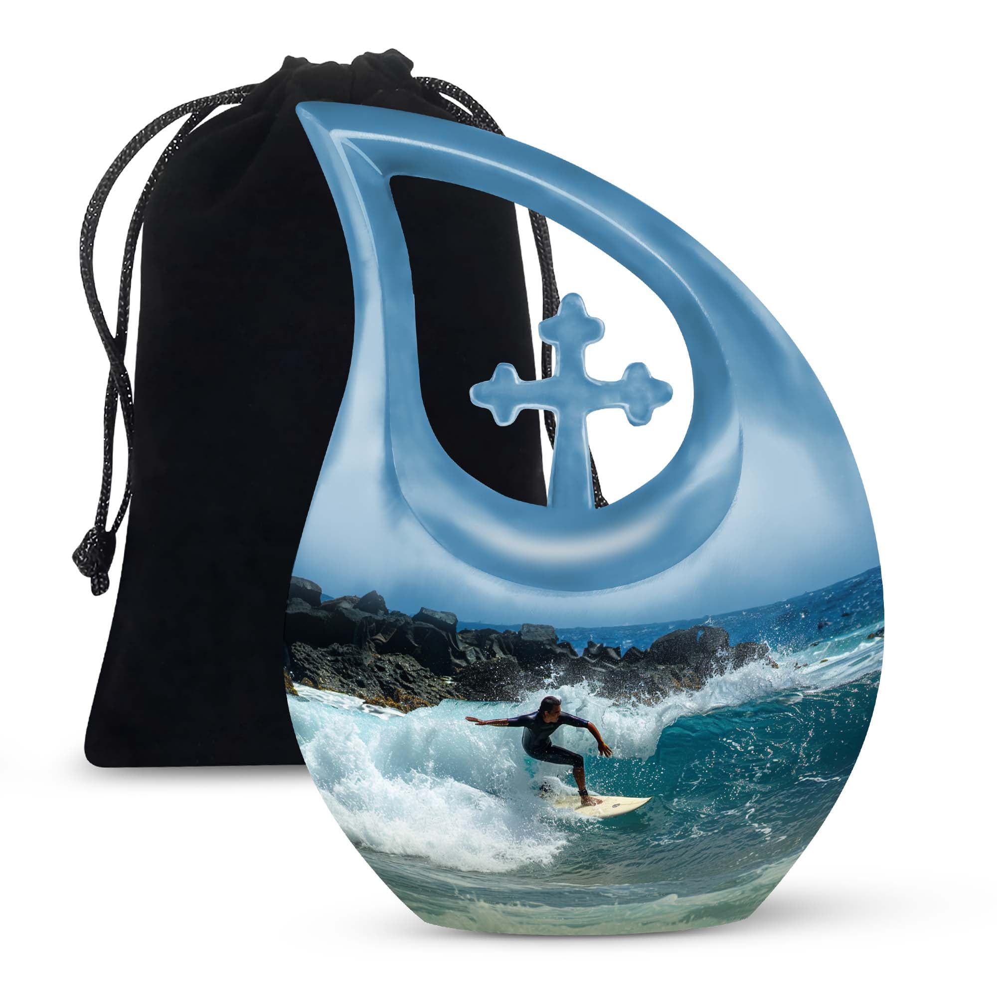 JAGSHASHI Surfing The Rocky Waves Urns Women Human Ashes - Urns Adult ...