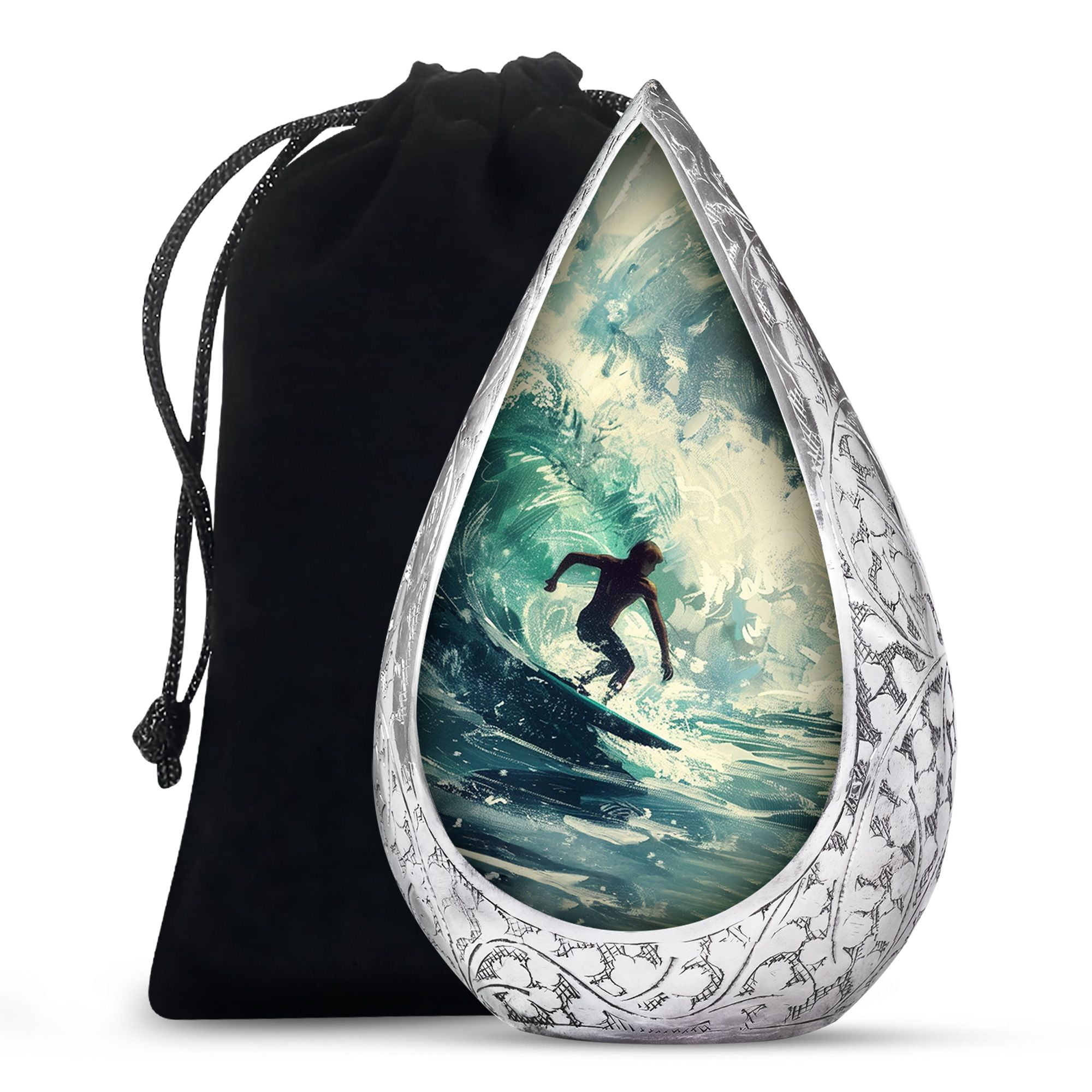 JAGSHASHI Surfing The Swirling Seas - Decorative Urns For Ashes ...