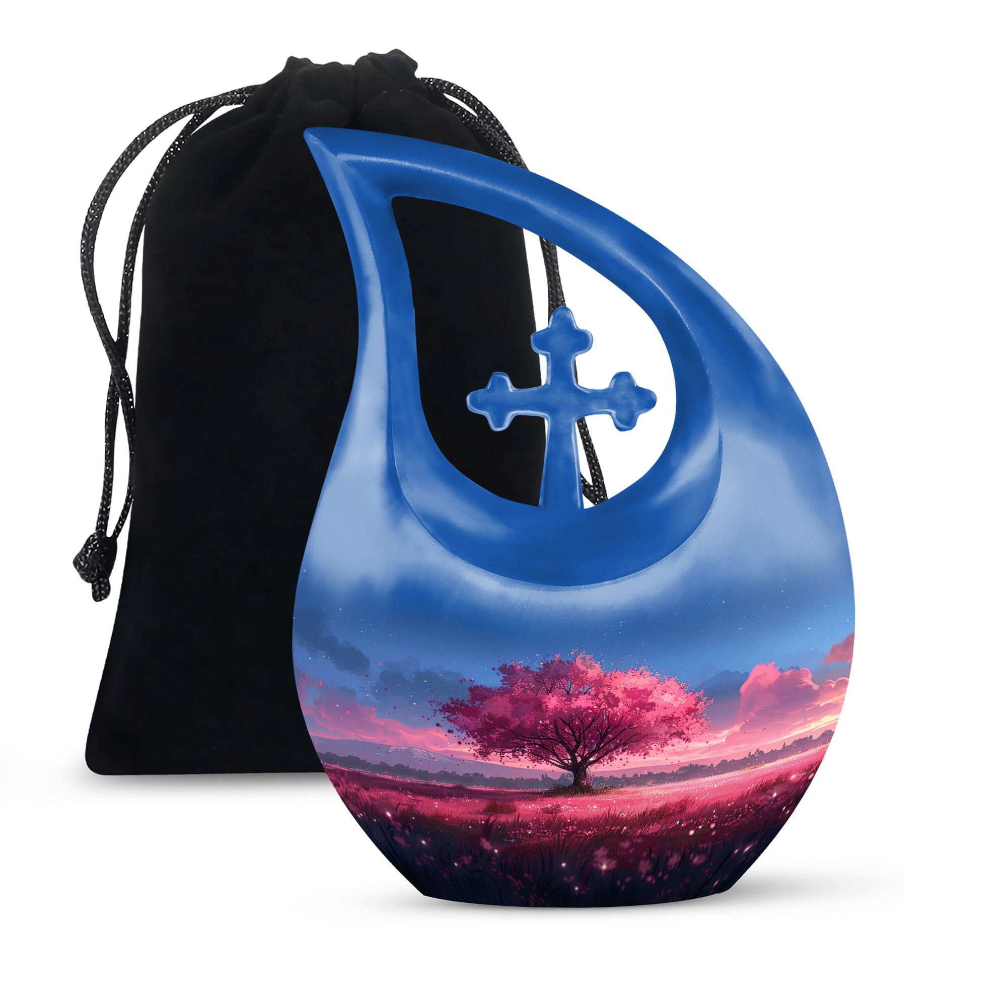 JAGSHASHI Twilight Blossom Serenity Cremation Urn For Adult - Funeral Adult Urn - Urns For Human ...