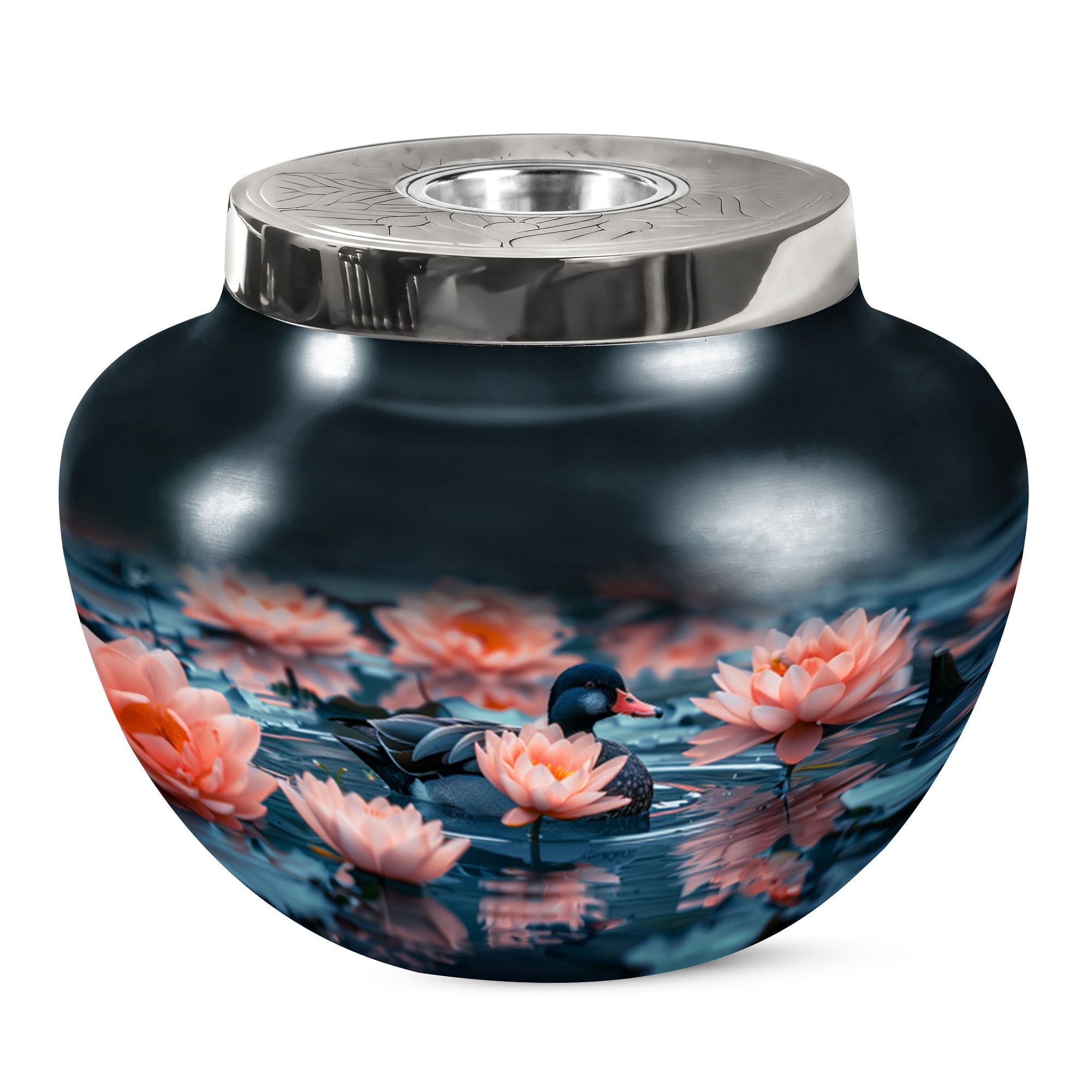 JAGSHASHI Twilight Lotus Haven Duck Ash Urns For Humans - Urns For ...