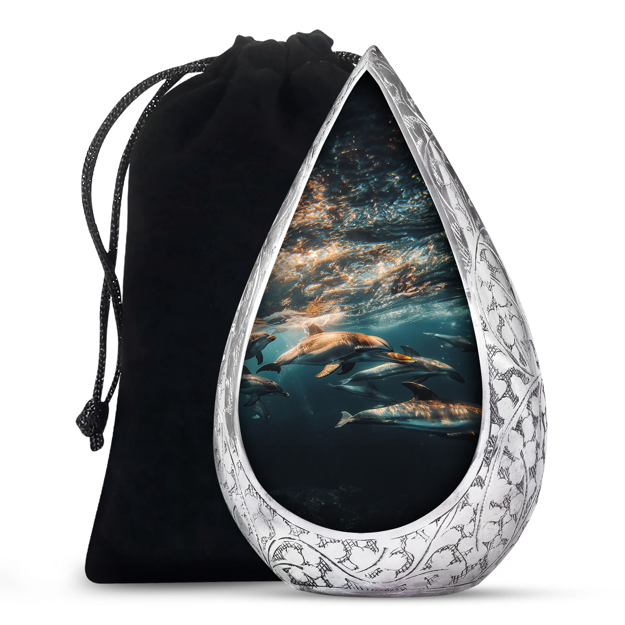 JAGSHASHI Underwater Dolphin Symphony - Funeral Urns - Funeral Urn For ...