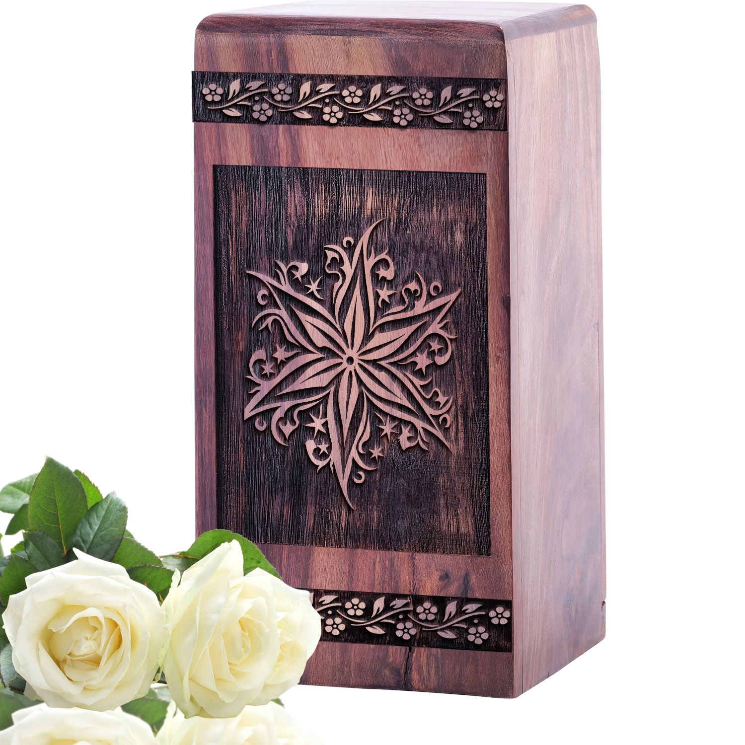 JAGSHASHI Wiccan Wooden Funeral Urn For Ashes Adult Male & Female ...