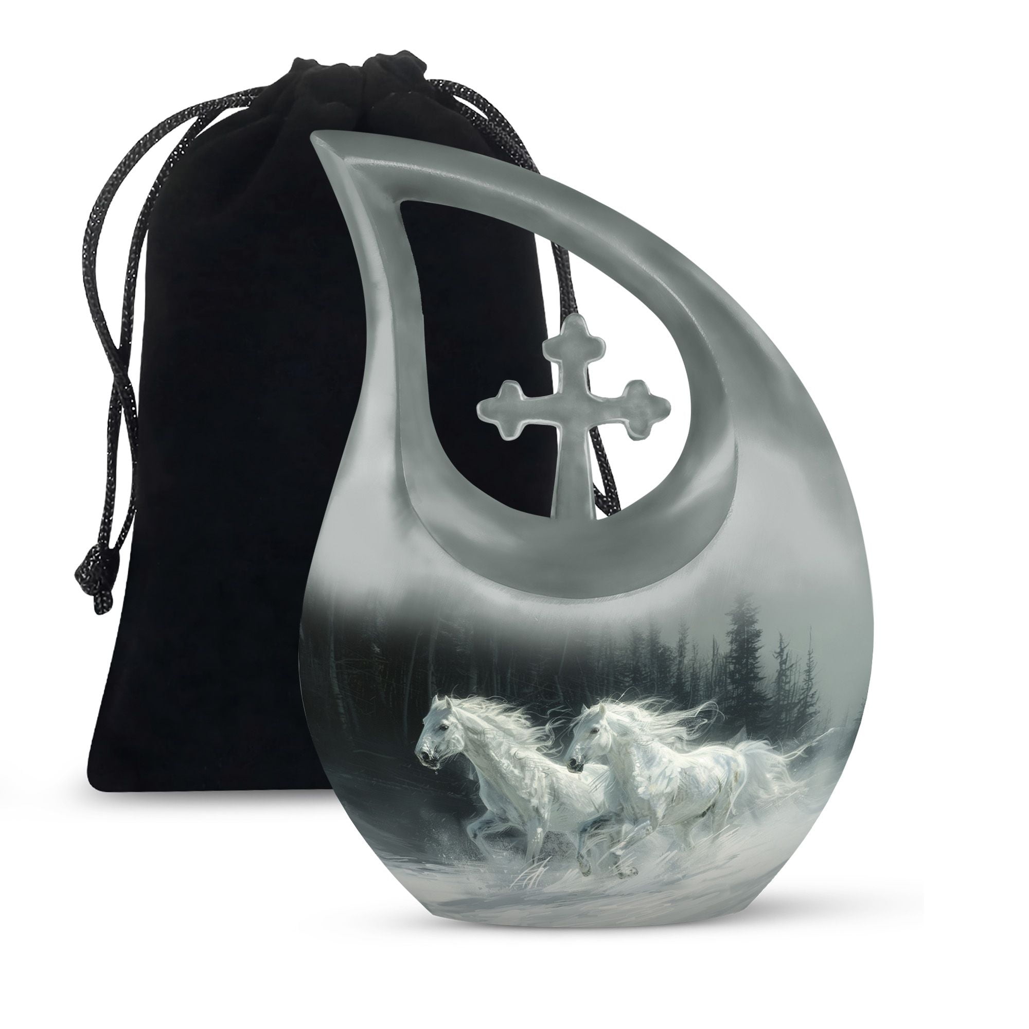 JAGSHASHI Winter Spirit Steeds Cremation Urns For Ashes For Women ...