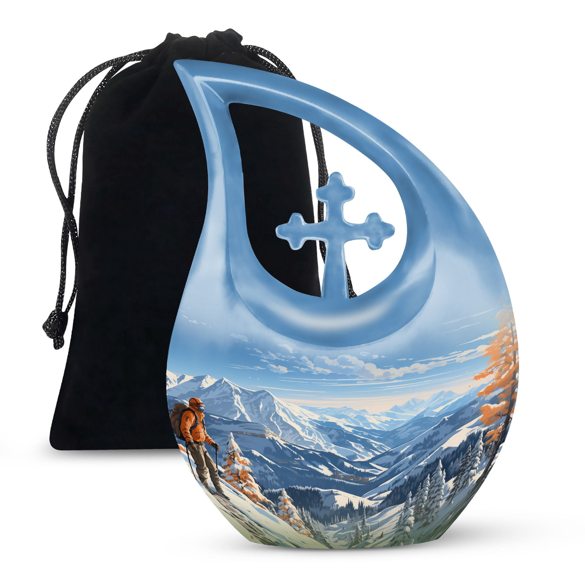 JAGSHASHI Winter Wanderlust The Hiker Majestic View Urns Ashes Adult ...