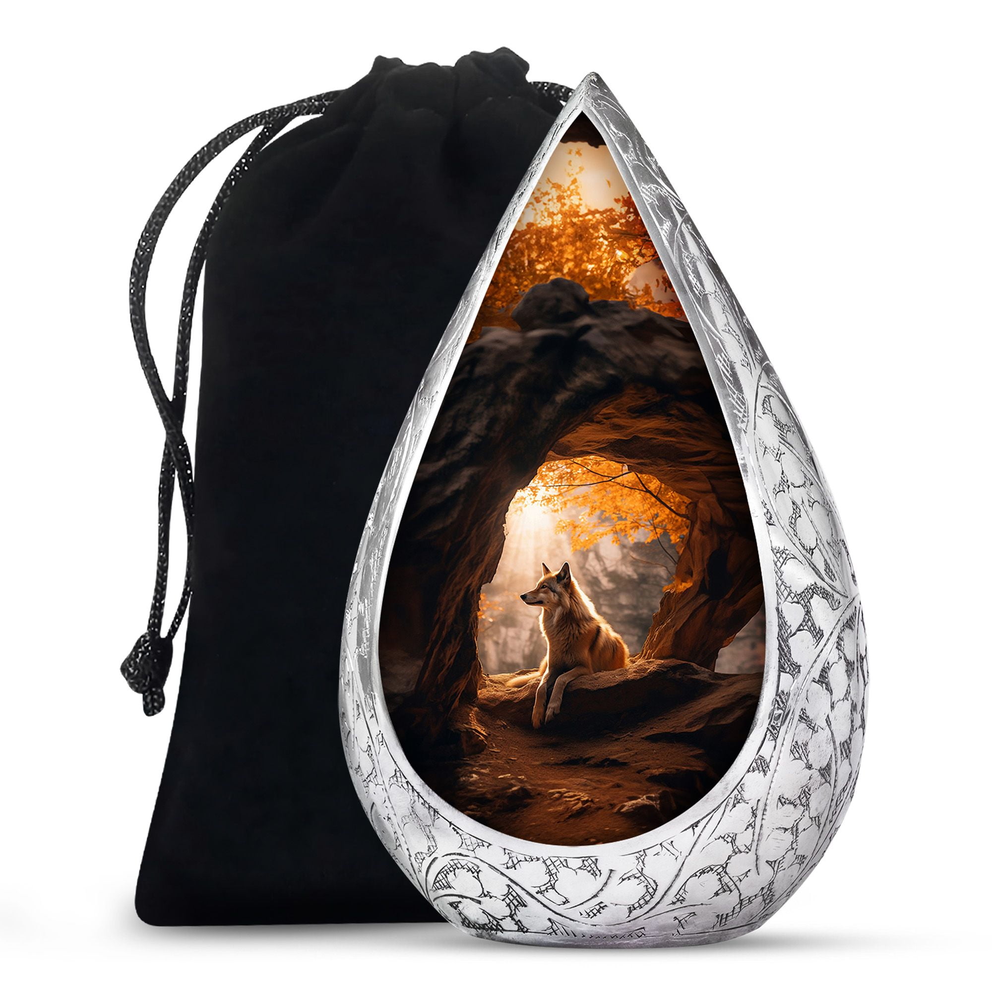 JAGSHASHI Wolf Natural Environment - Human Remains Urn - Urn Human Ash ...